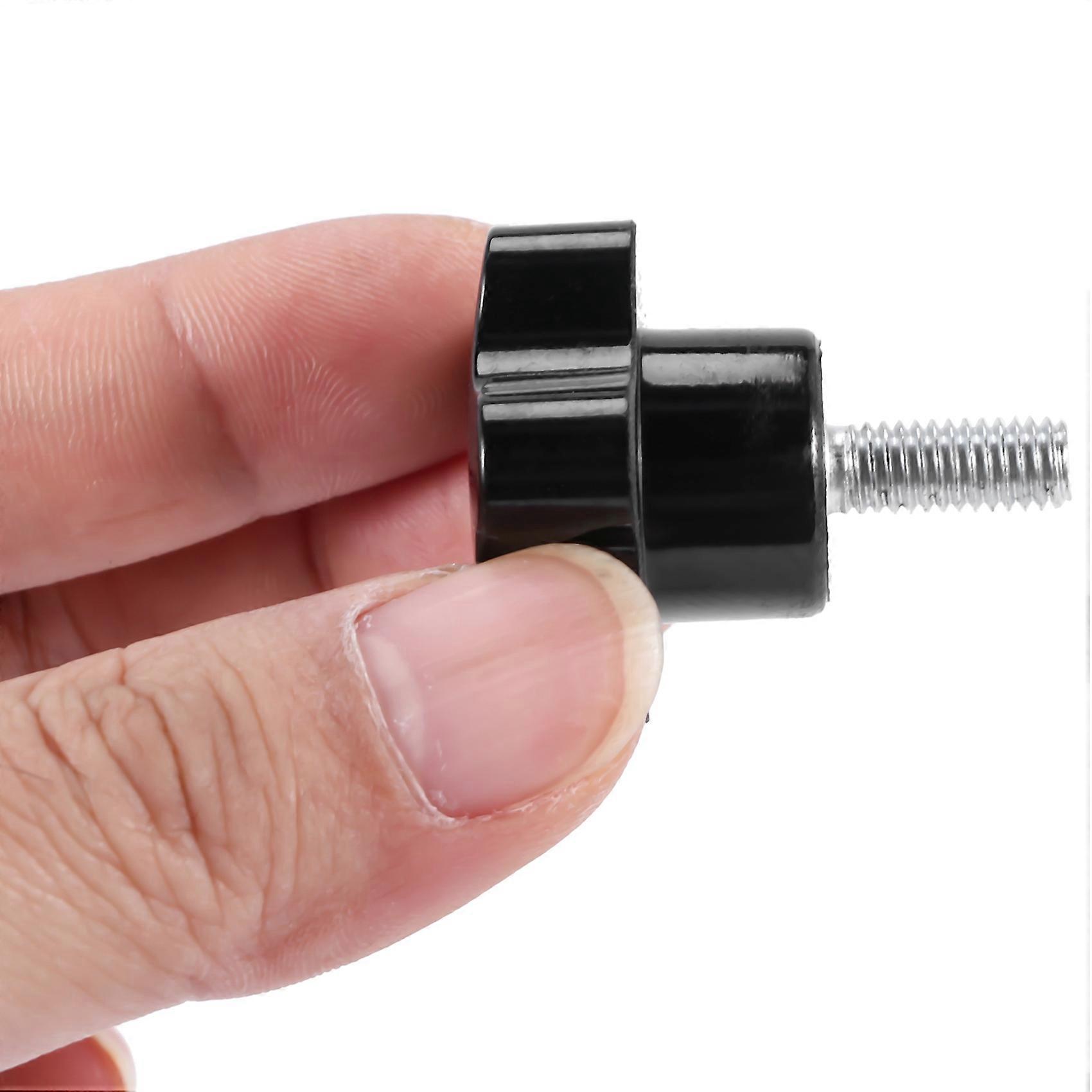 M6 x 15mm Male Thread Screw Star Head Locking Screw Handle Black 2 Pcs ...