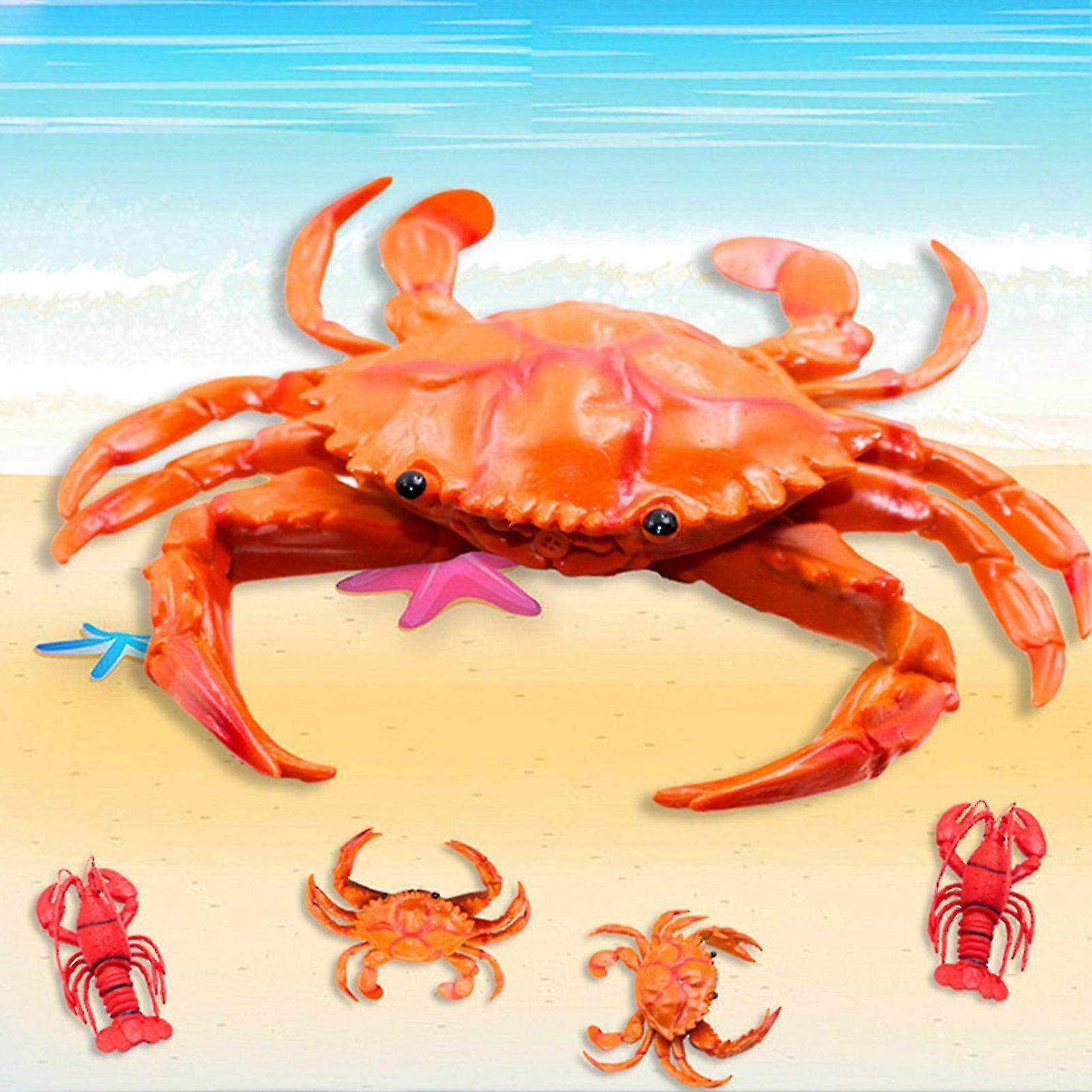 Artificial Realistic Crab Toys Lobster Toys Educational Learning Ocean ...