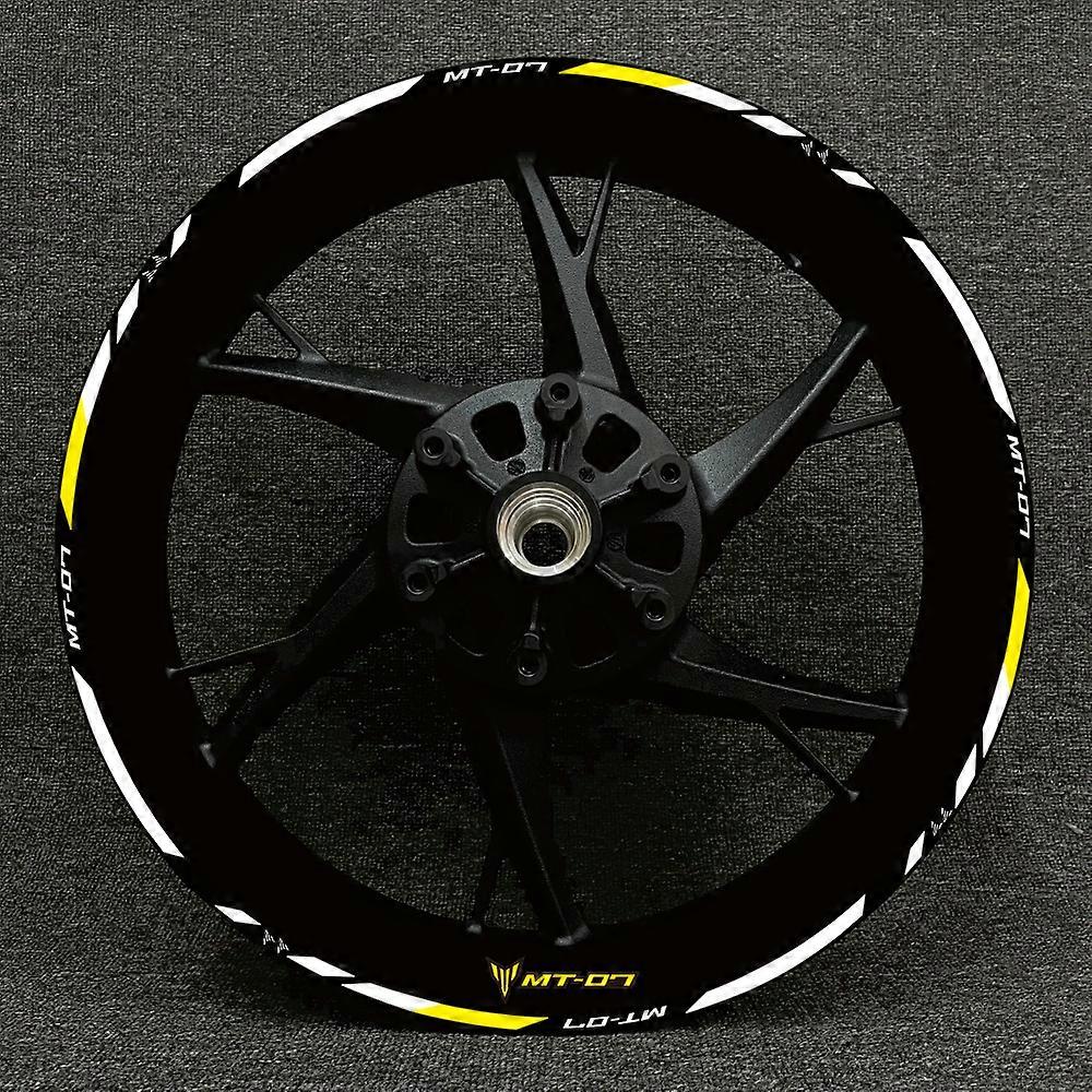 Reflective MT-07 Motorcycle Wheel Vehicle Decals Reflective Rim Decal ...