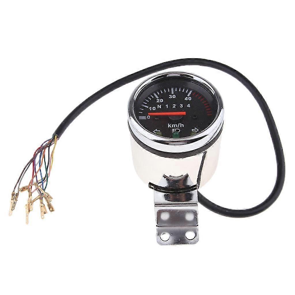 Universal Motorcycle Speedometer Odometer With Headlight Turn Signal ...
