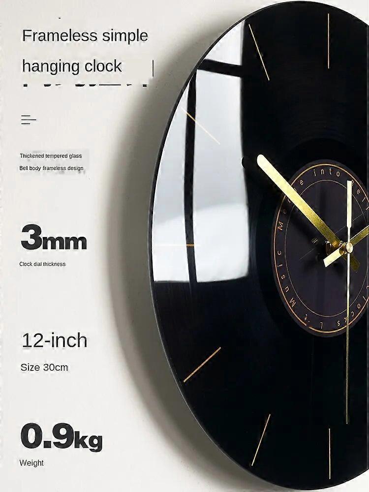 Luxury Glass Wall Clock Modern Silent Creative Watch Wall Clocks Home ...