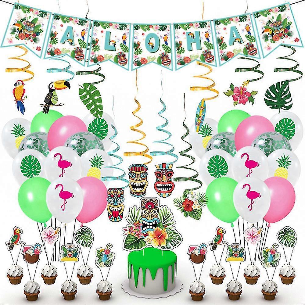 Hawaiian Luau Aloha Tropical Beach Theme Birthday Party Supplies ...