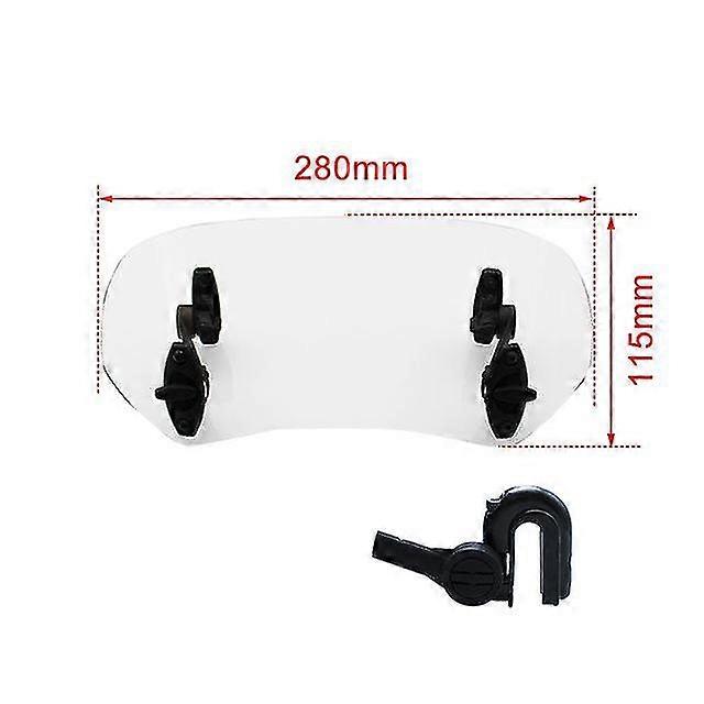 Motorcycle Windshield Extension Wind Deflector Heightened Adjustable ...