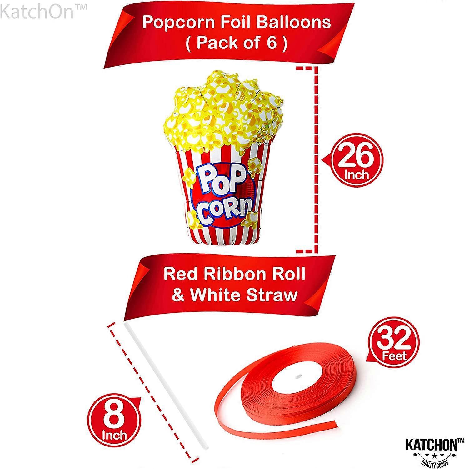 Popcorn Balloons For Popcorn Party Decorations - 26 Inch Popcorn Foil ...