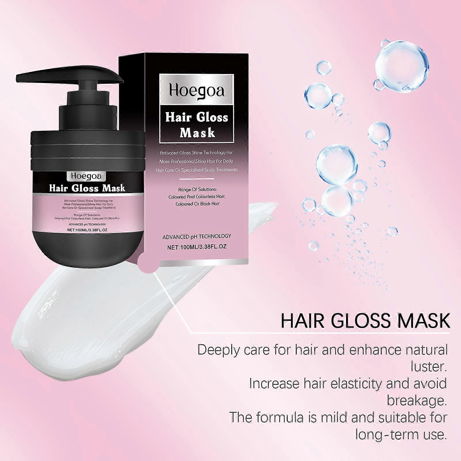 Hair Gloss Mask, Smooth Hair Mask Smoothing & Nourishing Formula for ...