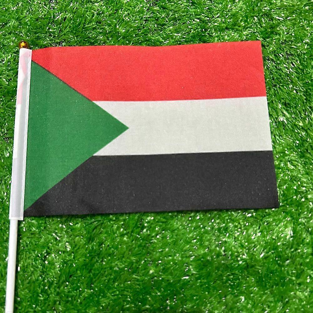 Sudan hand Flag 10/20/50/100pcs 21*14cm Sudan Hand Waving Flags With ...