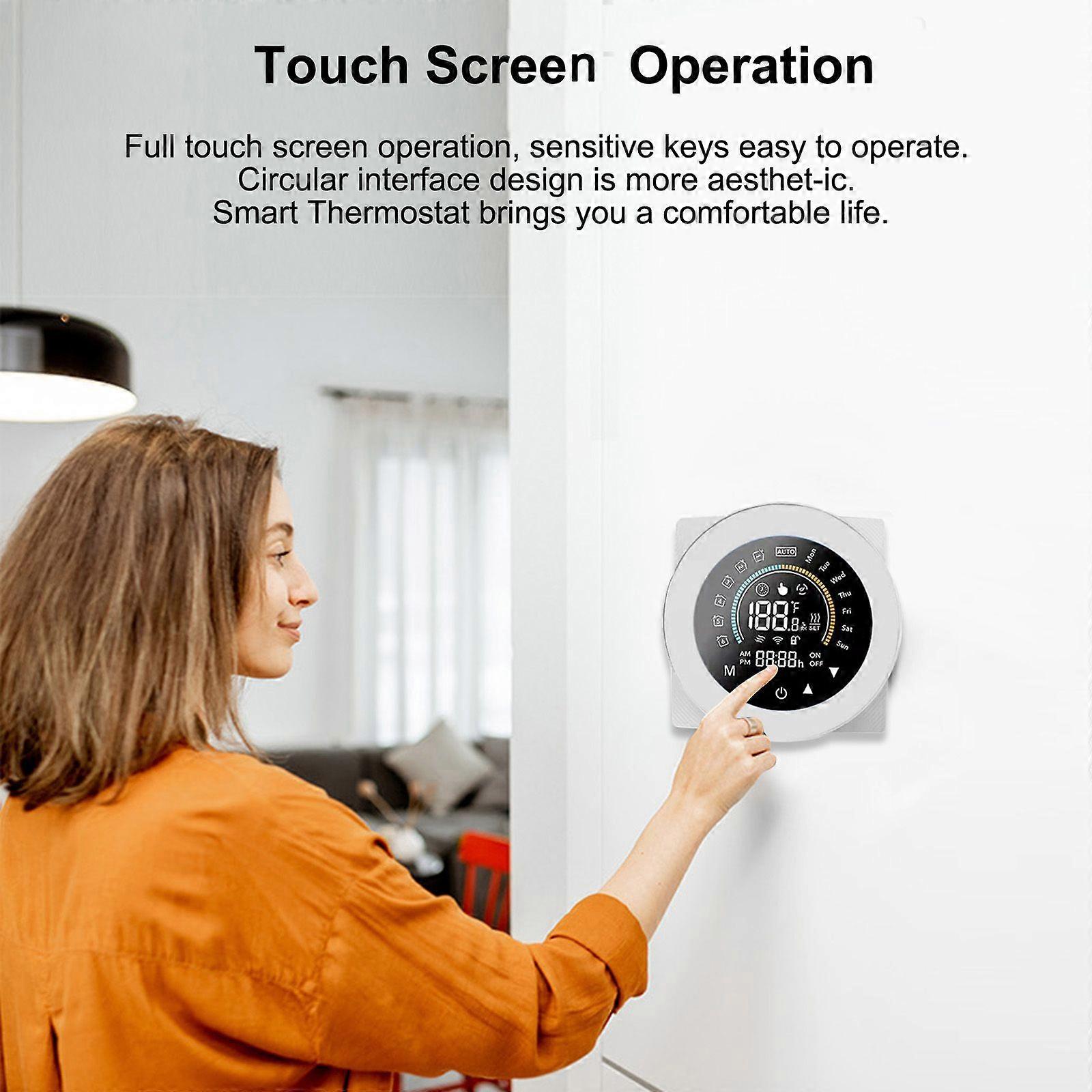 Tuya ZigBee Smart Thermostat for Water Heating Digital Temperature Controller Large LCD Display ...