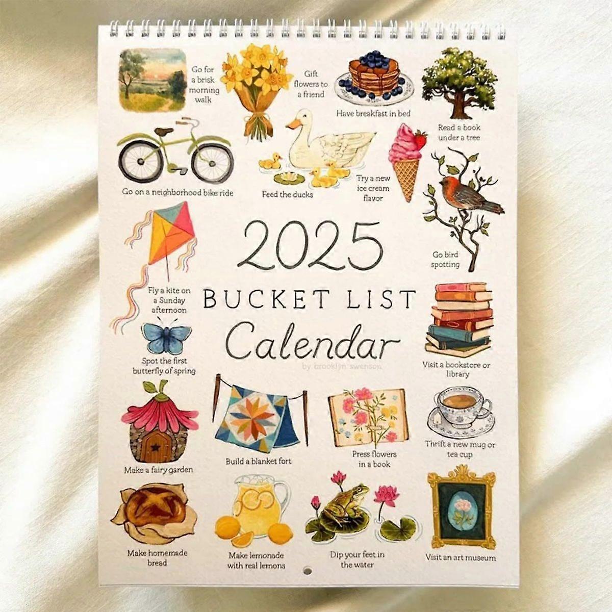 2025 Bucket List Calendar, 2025 Bucket List Calendar, The 2025 Wish ...