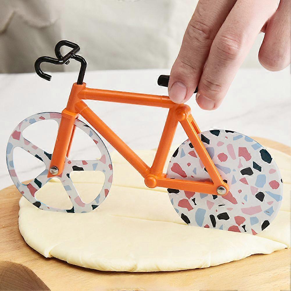 Bicycle Pizza Cutter, Creative Pizza Slicer with Dual Stainless Steel ...