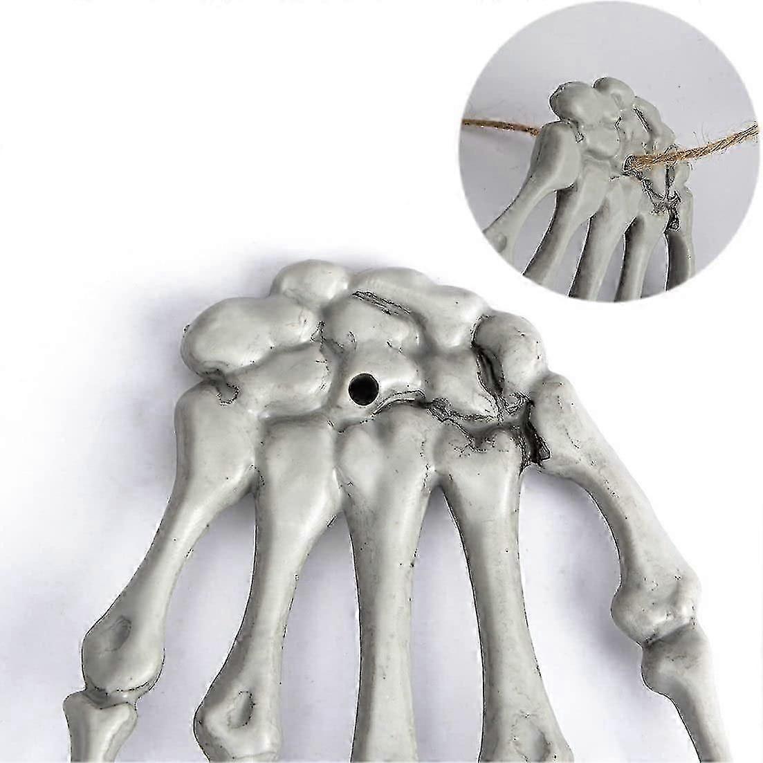 2pairs Halloween Skeleton Hands - Realistic Life Size Severed Plastic ...