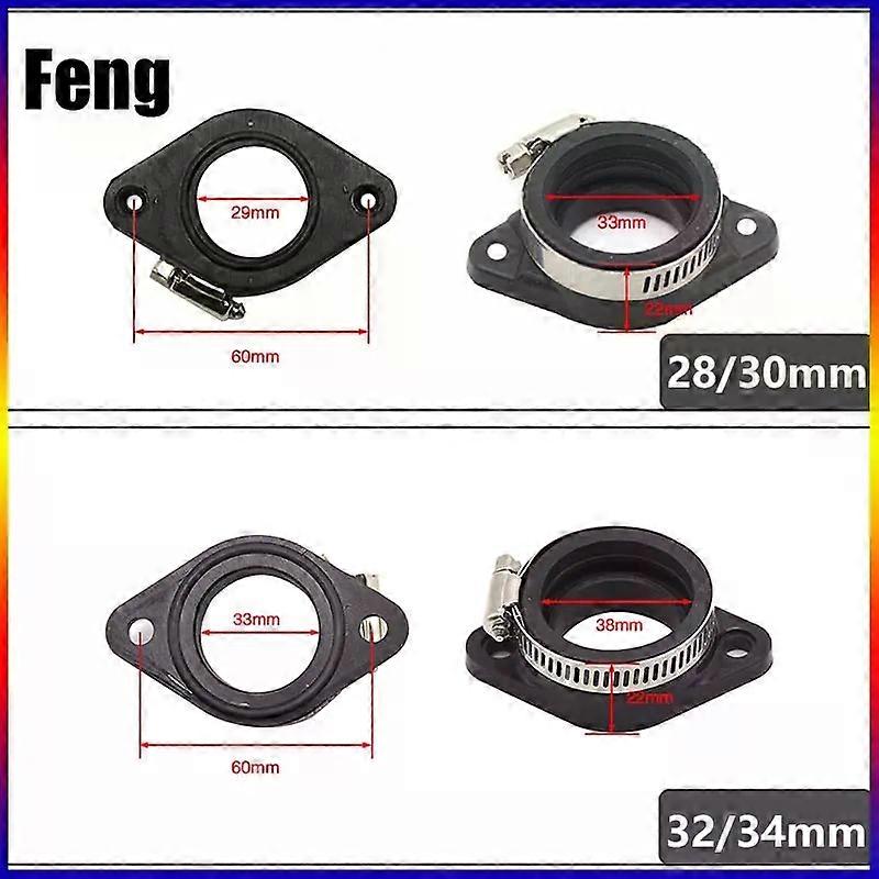Motorcycle Carburetor Adapter Intake Pipe Rubber Universal KEIHIN ...