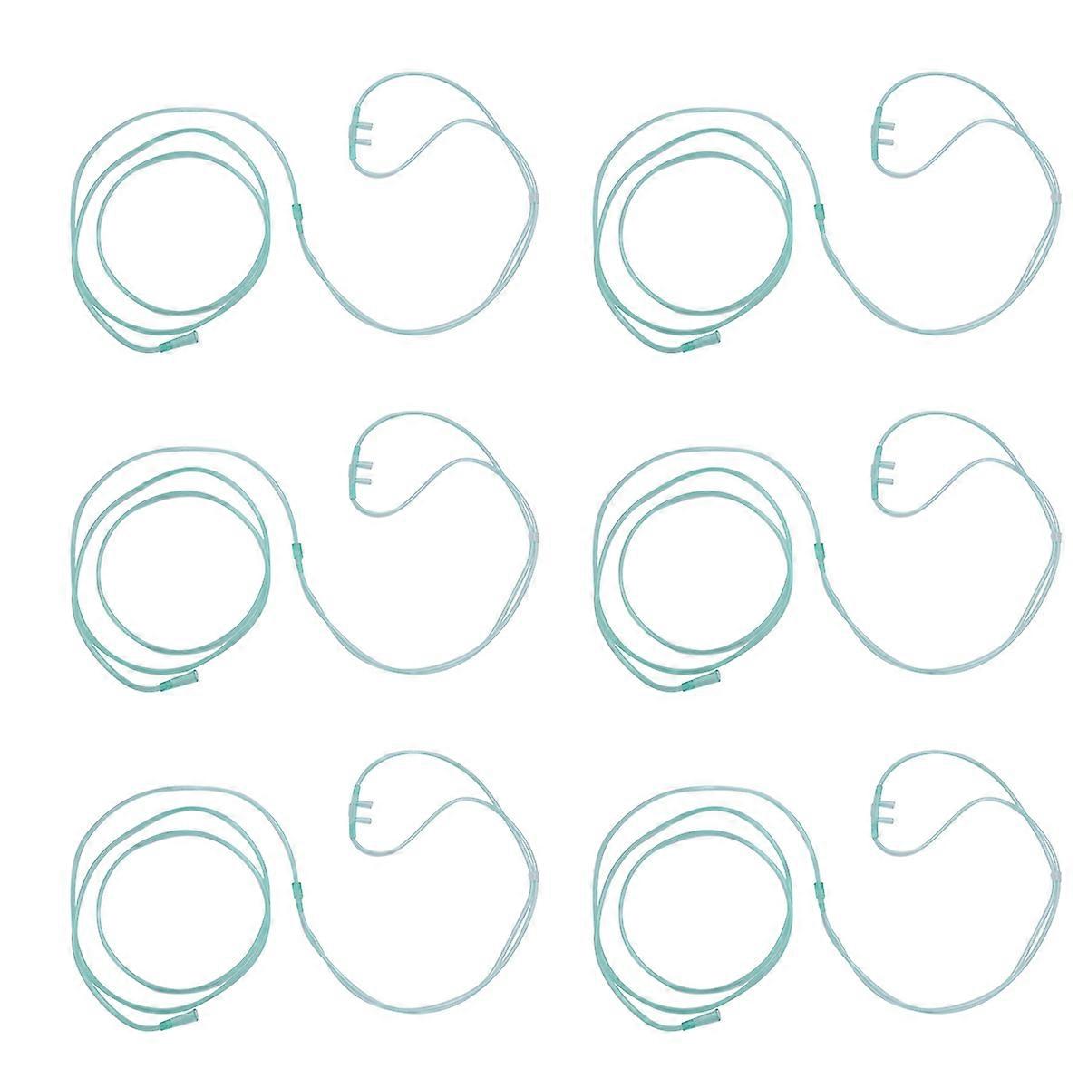 6Pcs Oxygen Cannulas 2 Meters Nasal Cannula Soft Nasal Oxygen Tubing O2 ...