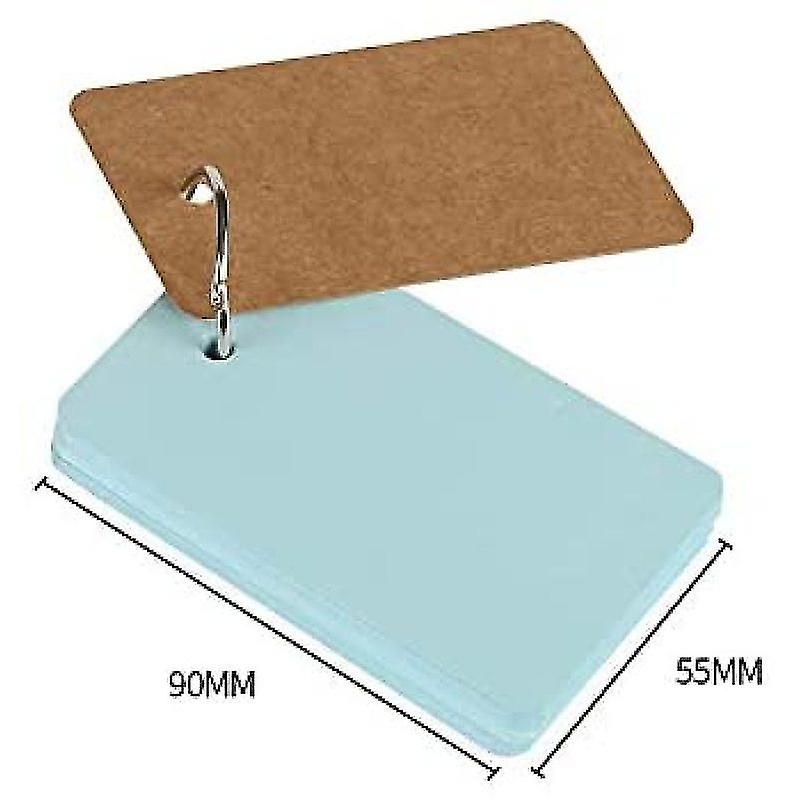 Flash Card Pocket, Index Cards 6-pack Paper Cards With Ring Memo Blank ...