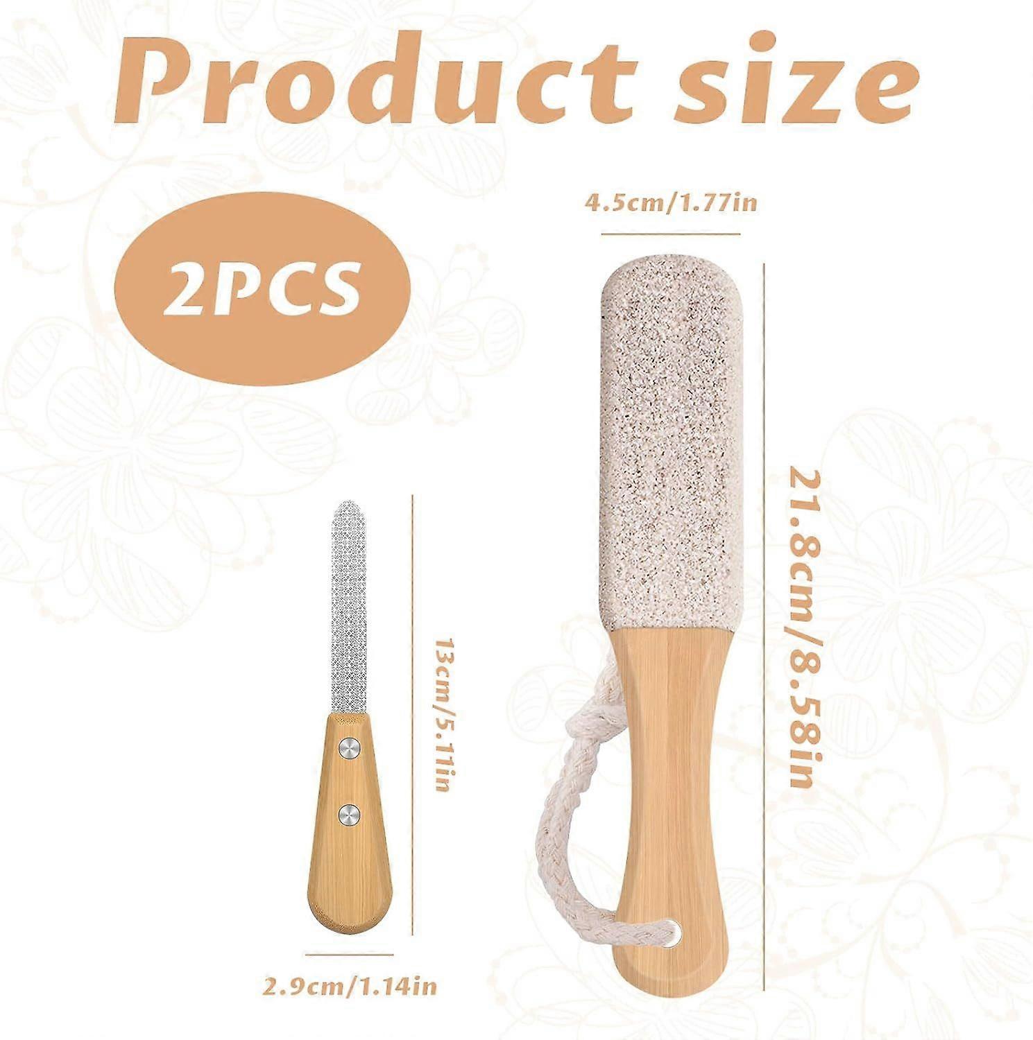 Nuqin Pumice Stone for Feet 2pcs Foot Pumice Stone Double Sided Foot ...