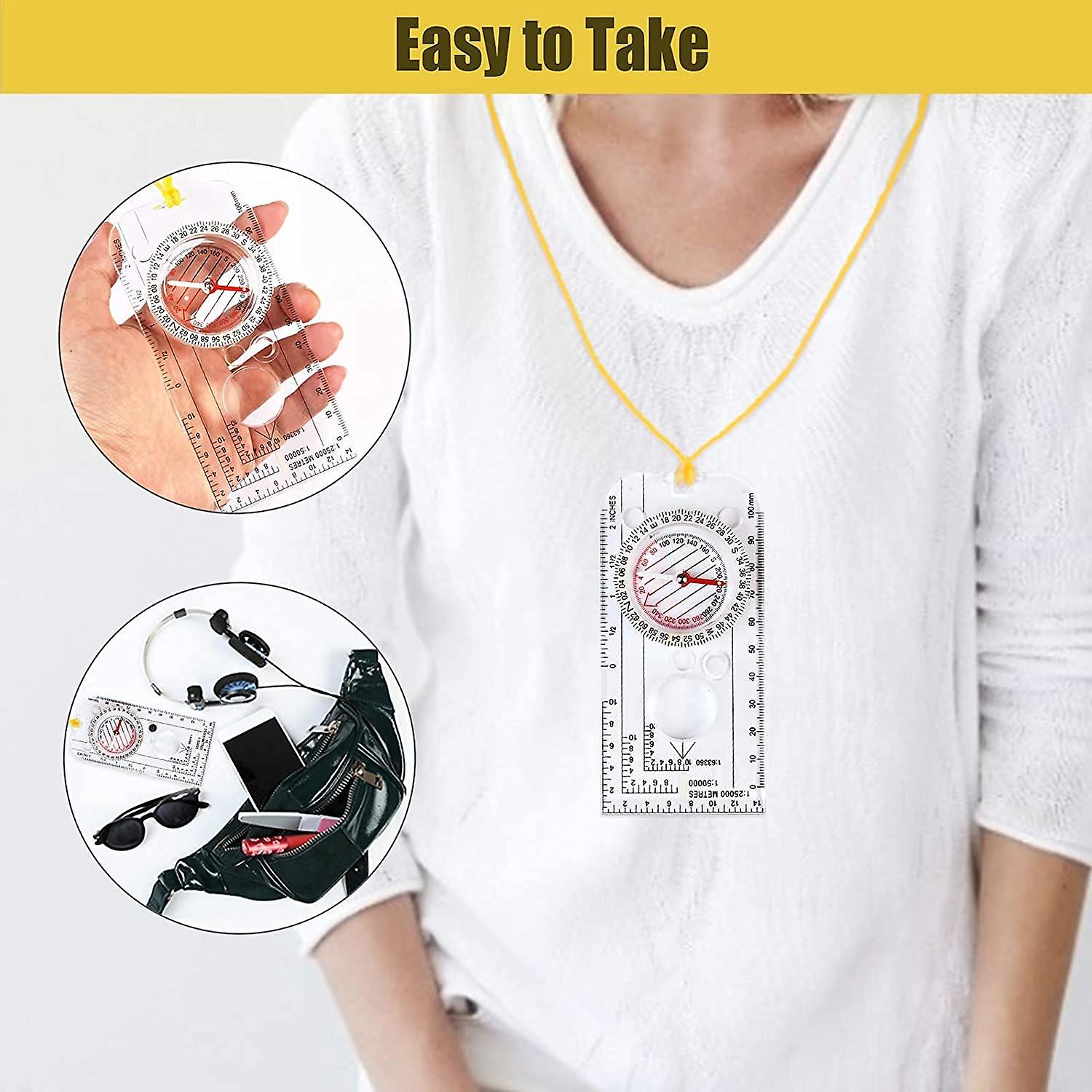 Navigation Compass,expedition Map Reading,lightweight Map Ruler,compass ...