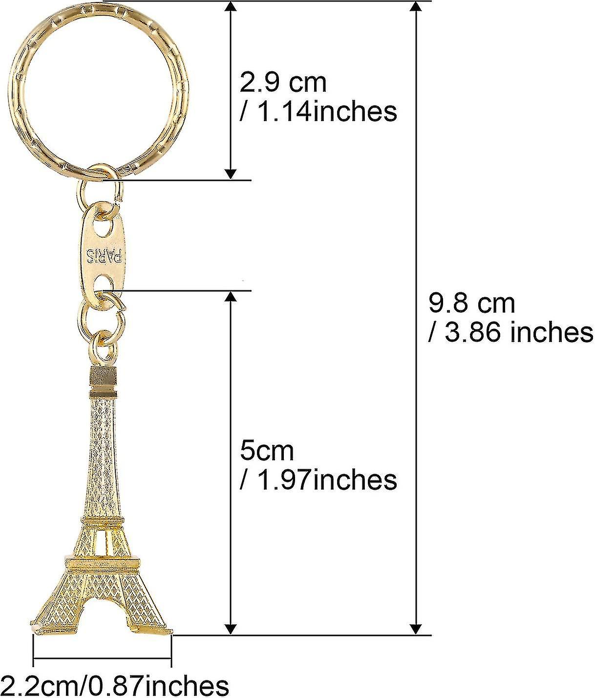 15 Pieces Eiffel Tower Keyring Retro Adornment French Souvenirs ...