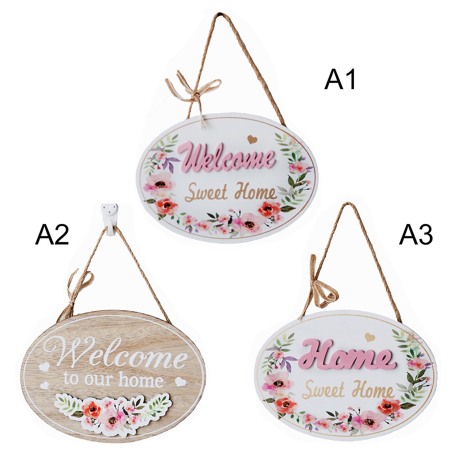 Welcome Sign For Front Door Porch Decor Farmhouse Wreath Wall Decor ...