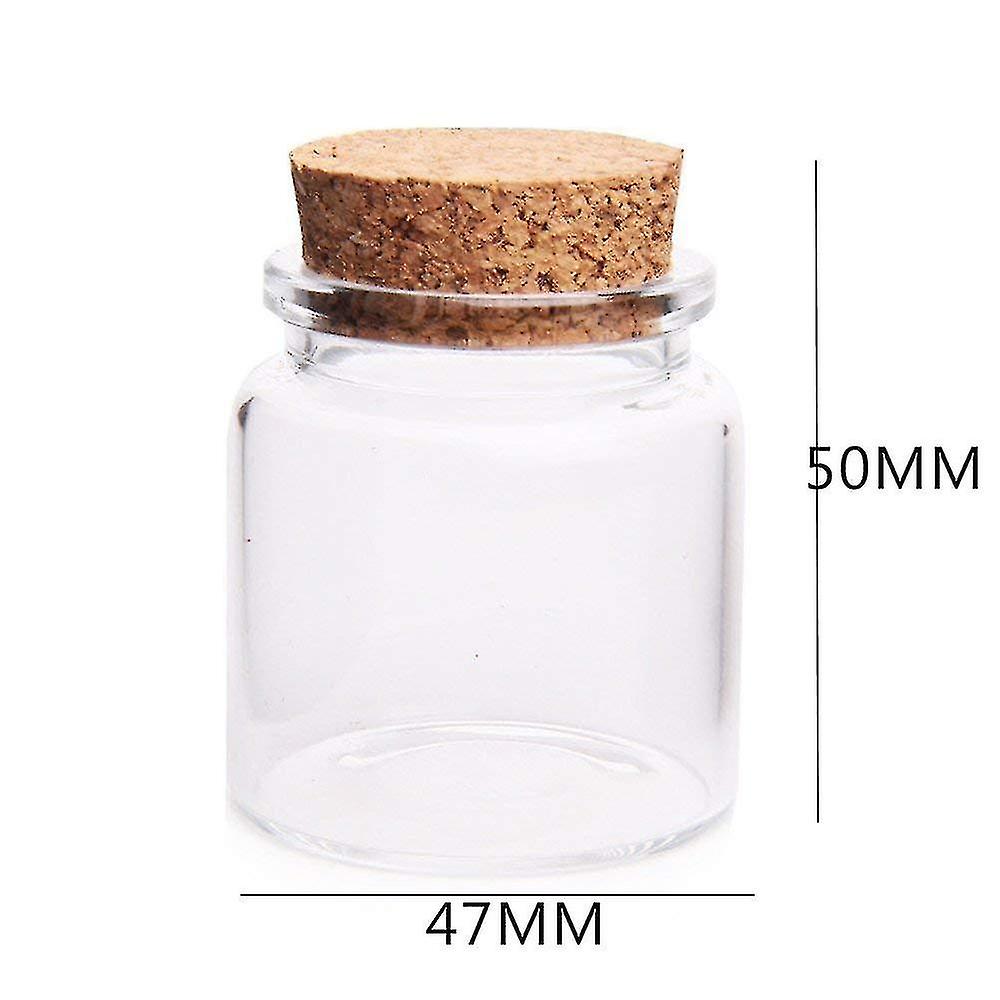 Small Glass Bottles With Cork Stoppers - 6 Pcs 50ml - Ideal For Spices ...