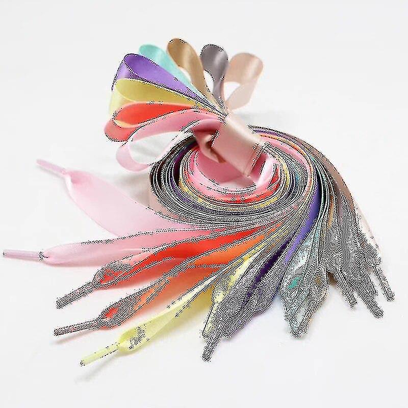 Silk Satin Shoelaces, Flat Ribbon Shoe Laces Boots | Fruugo UK