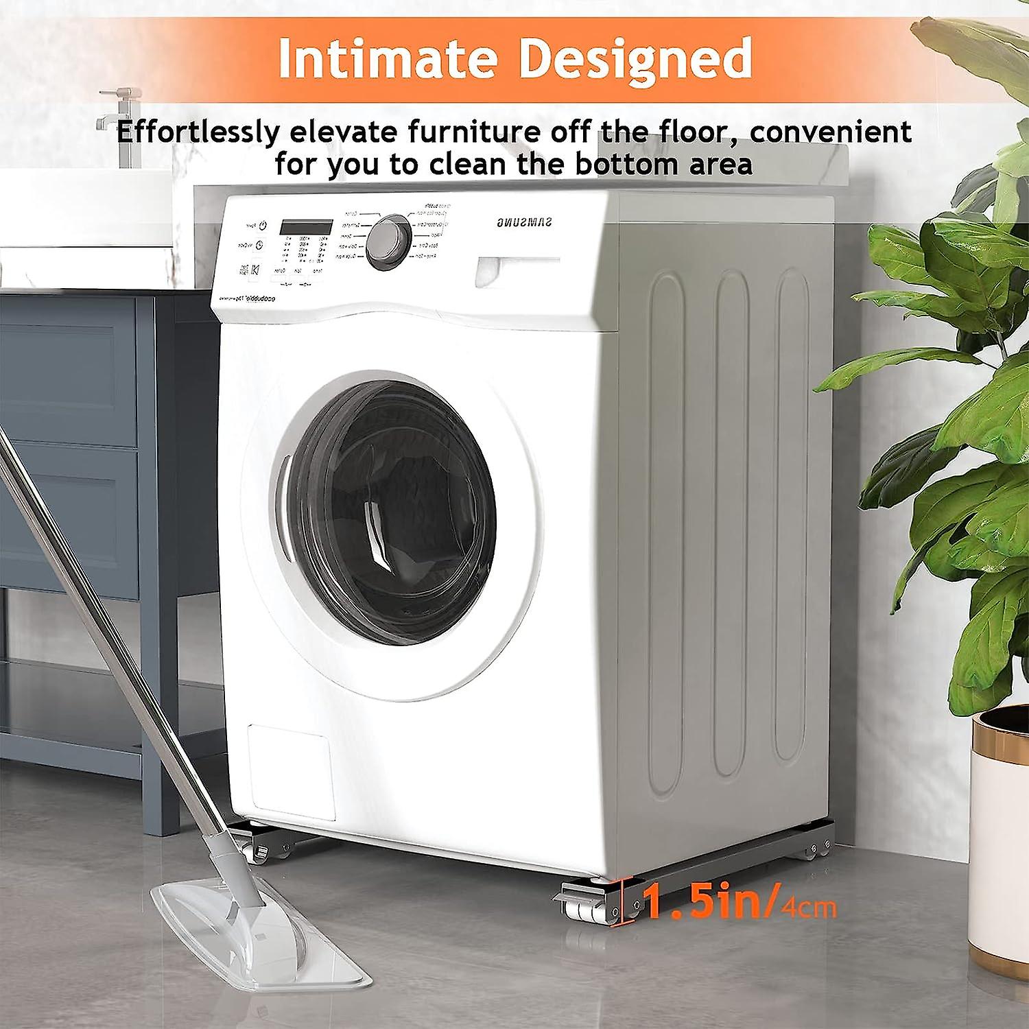 set of 2 moblies washing machine transport castors under chassis for ...