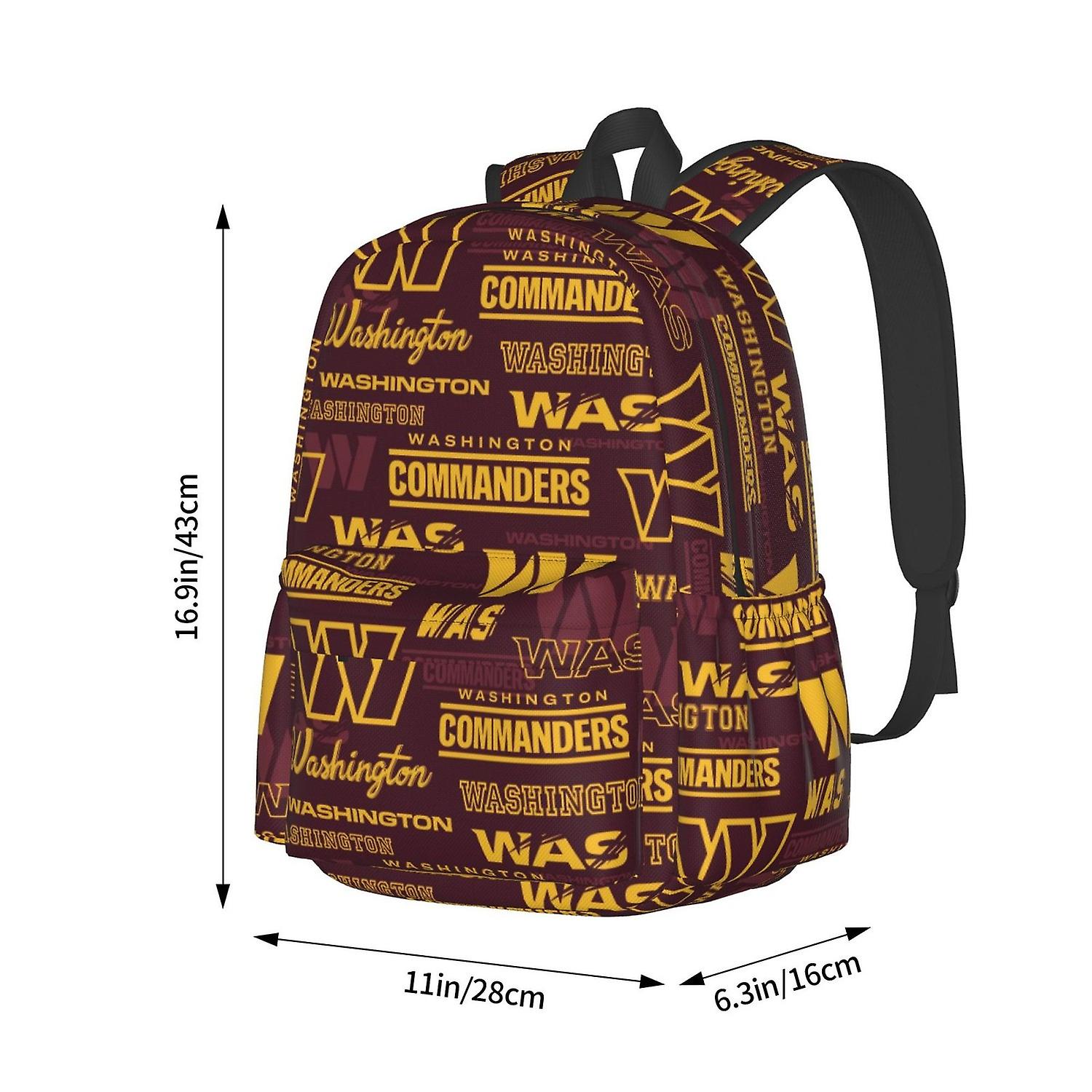 Washington Commanders Football School Backpack , Sports Laptop Bag ...