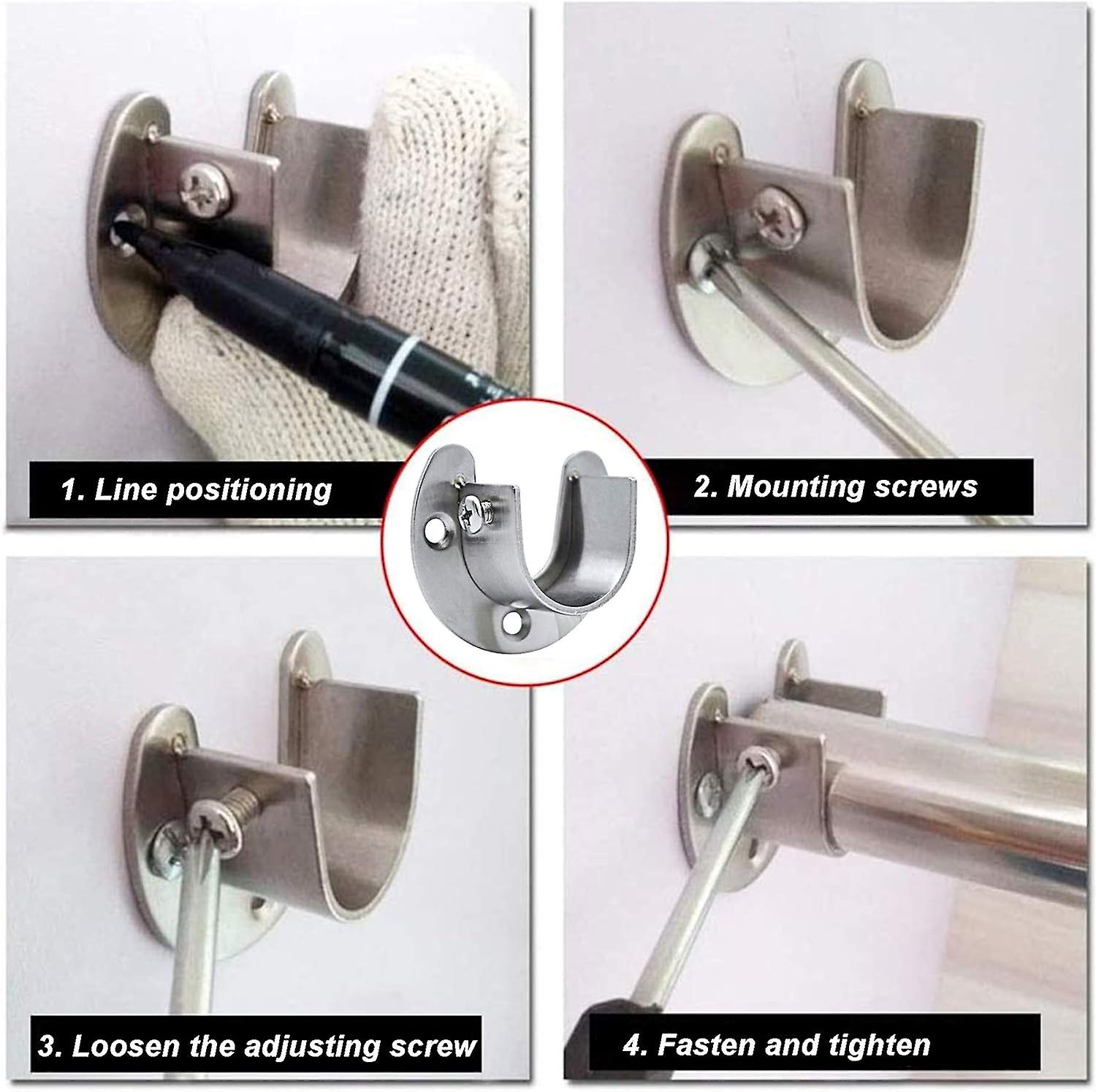 Gordijnroede Beugel Kledingkast Buis Beugels RVS U-vorm voor ...