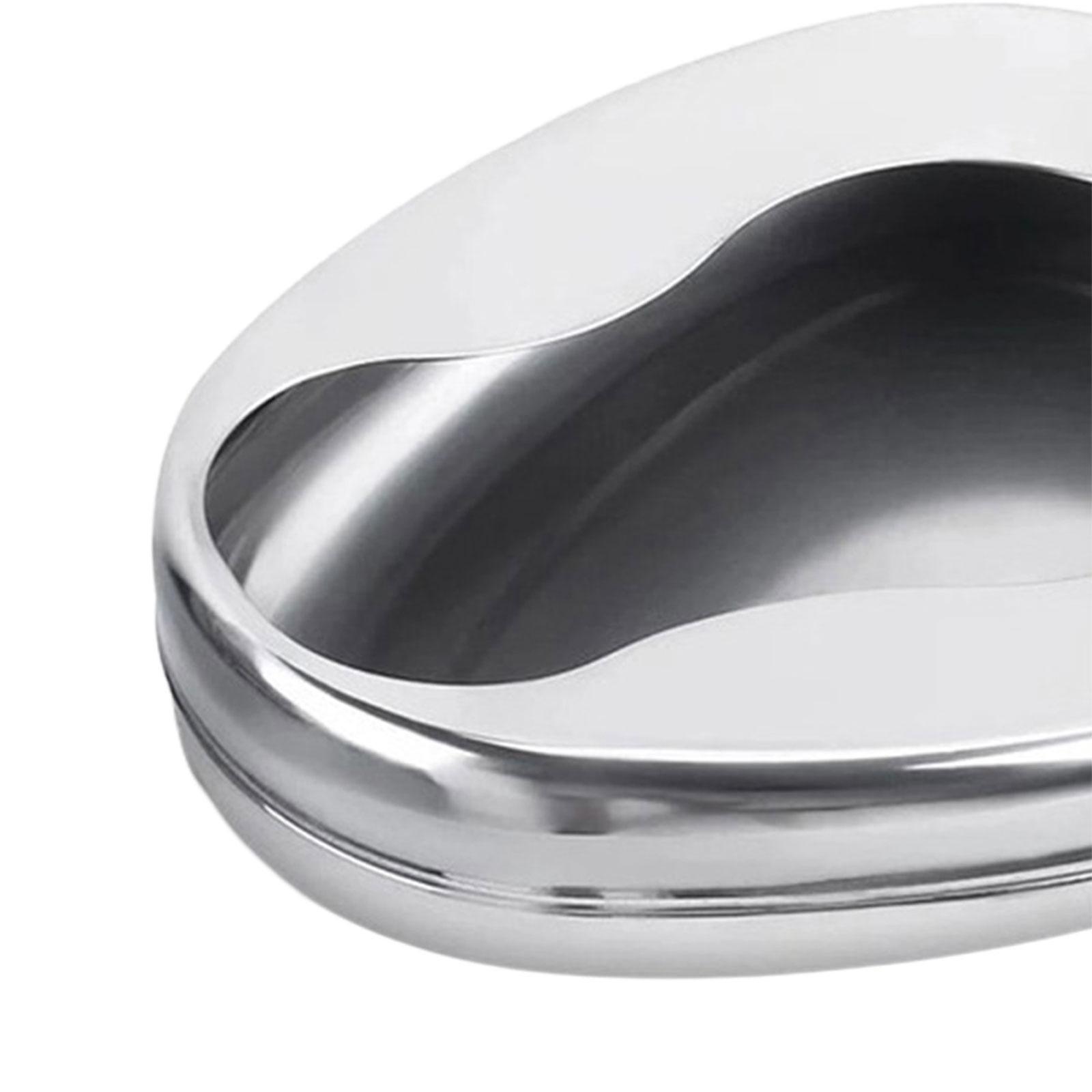Stainless Steel Bed Pan with Handle Portable for Men Women Elderly Bed ...