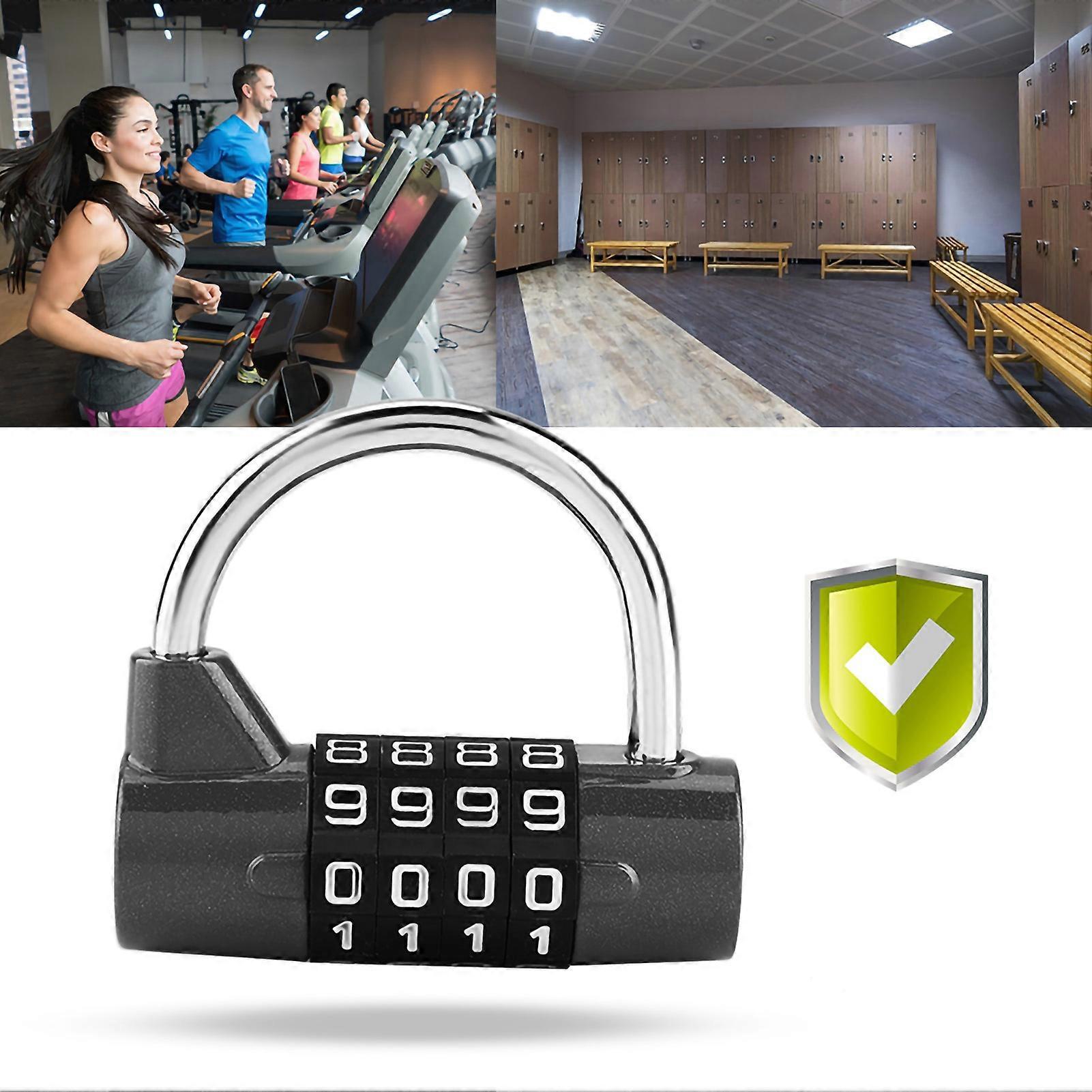 4 Dial Digit Code Combination Padlock Travel Suitcase Gym Locker ...