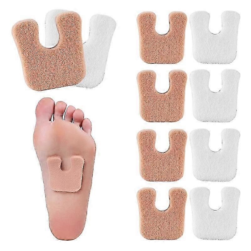 12 Pairs U-shaped Felt Callus Pad Adhesive Foot Pads U-shaped Self ...