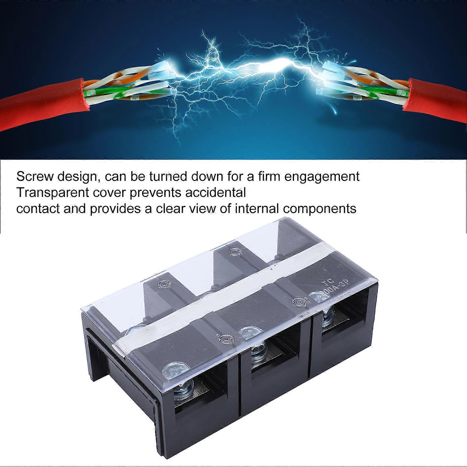 200A 3P Terminal Block Dual Row Mutual Insulation High Current Terminal ...