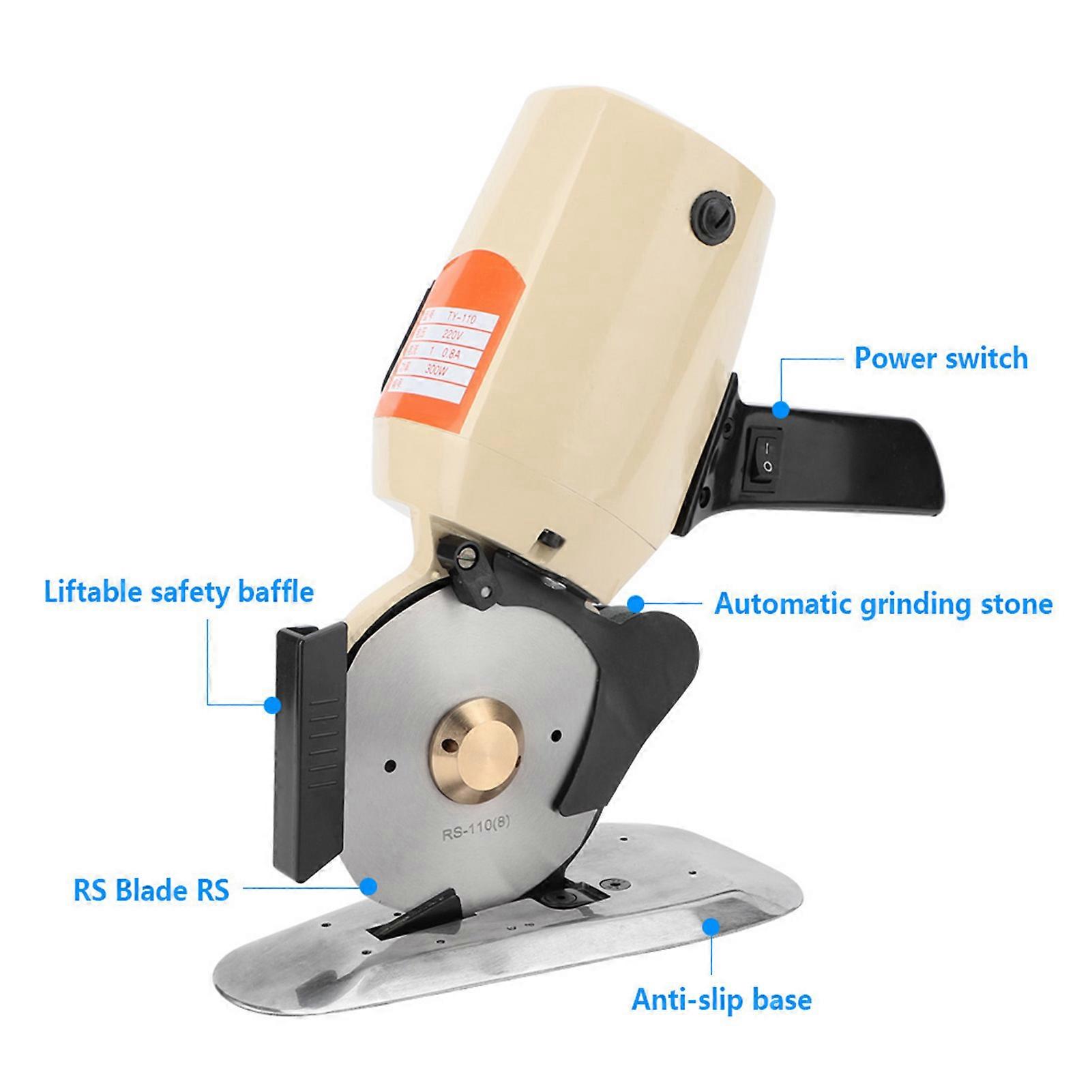 /300W 110mm Rotary Blade Electric Round Cloth Cutter Fabric Trim ...