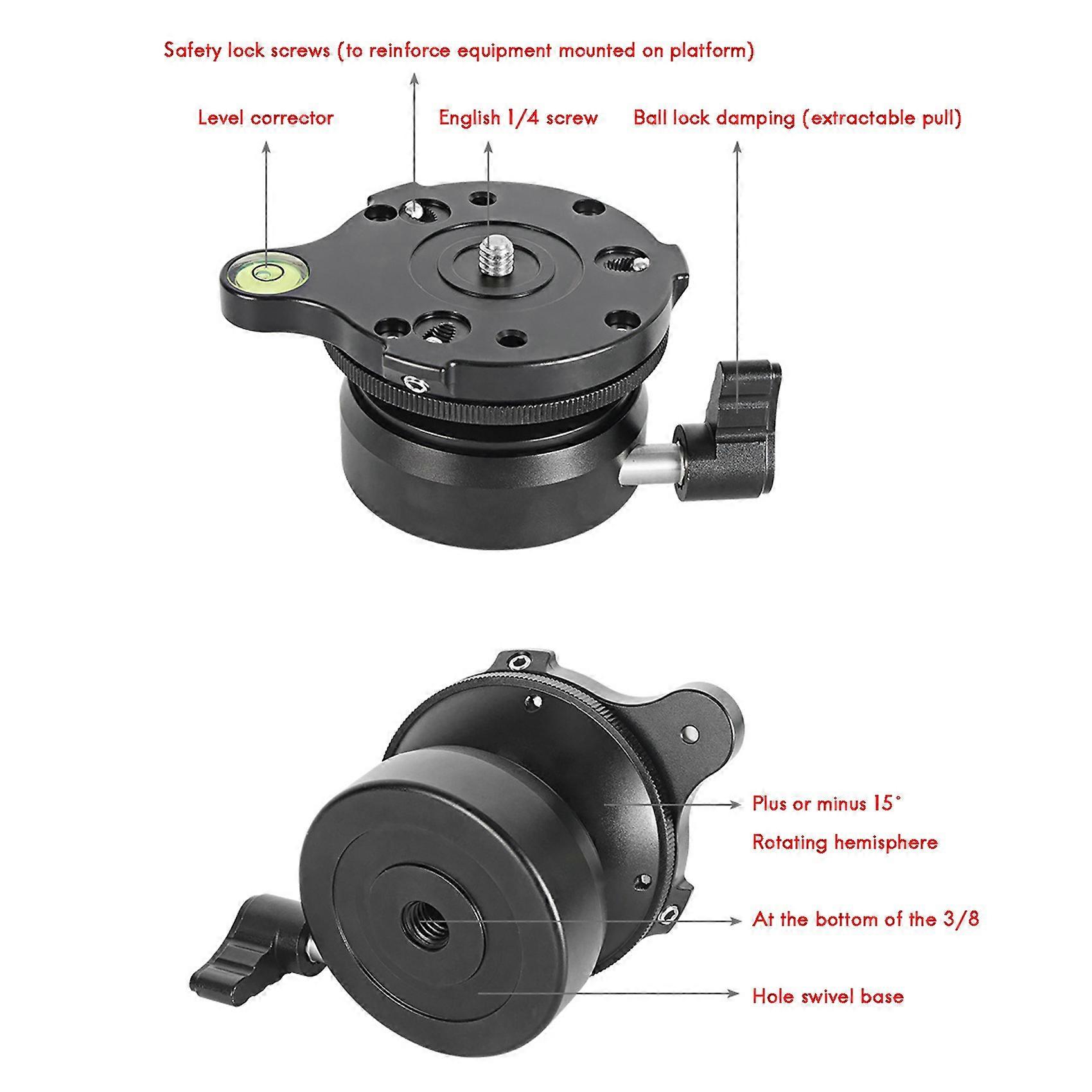 DY-60N Tripod Leveling Base Adjusting Plate with Bubble Level for DSLR ...