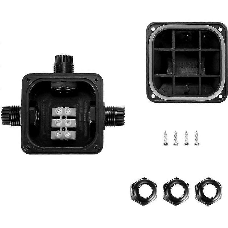 4 Pieces IP68 Junction Box, 3 Way Waterproof Connector Outdoor ...