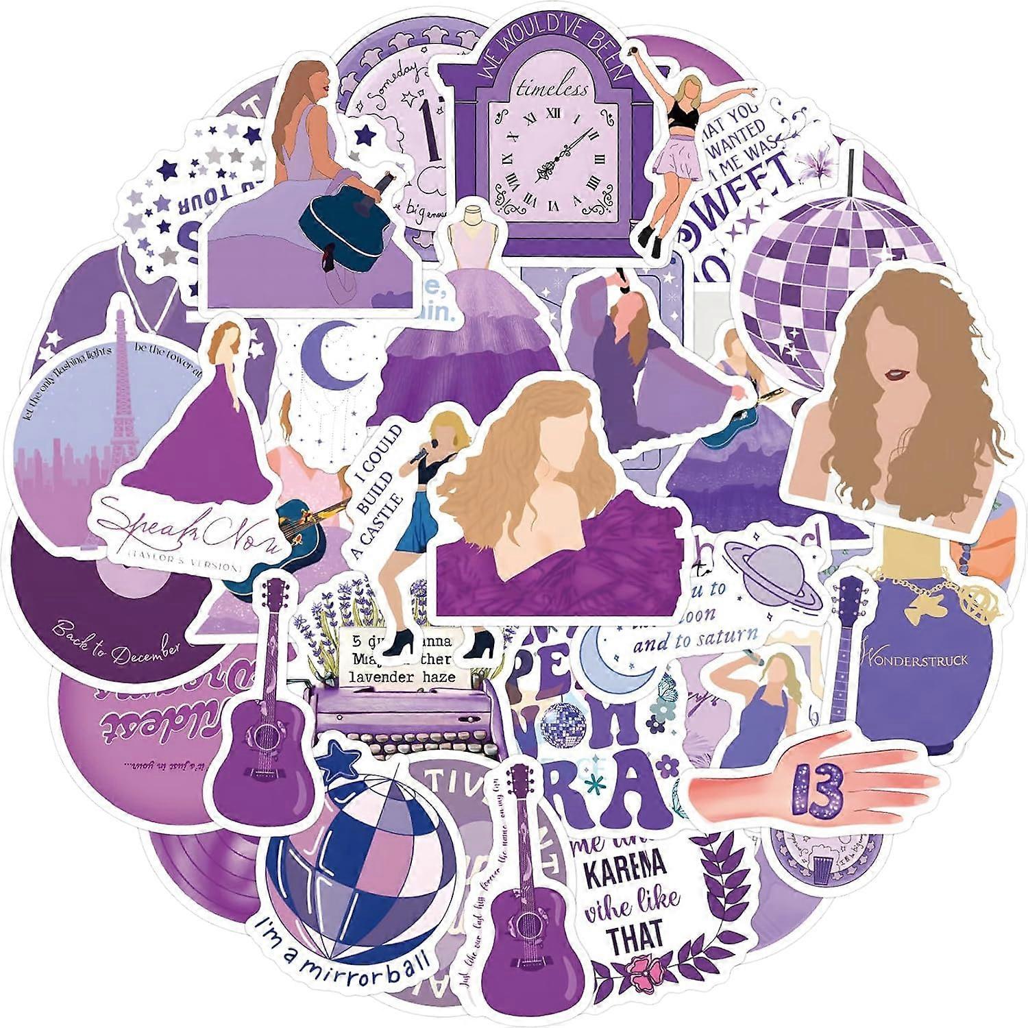 60PCS Taylor Stickers, Swift Stickers, Pop Singer Decal, Waterproof ...