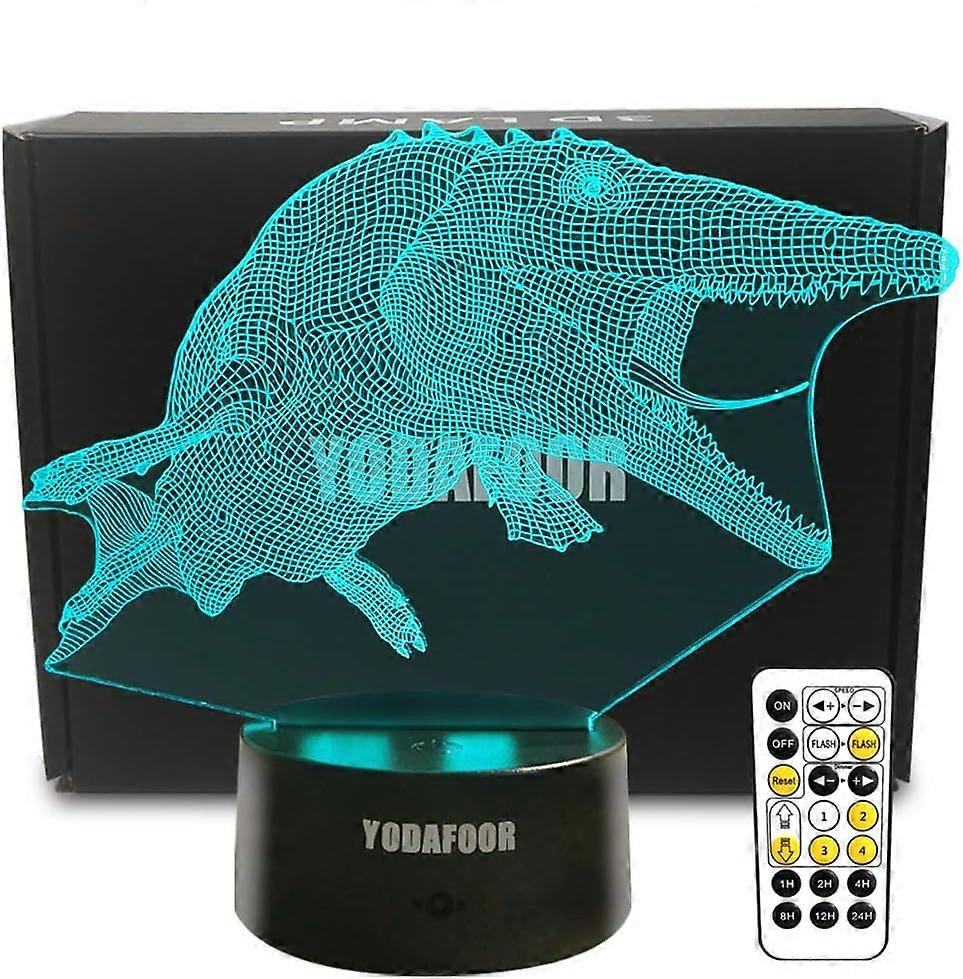 Mosasaurus Dinosaur Night Lights for Kids 3D Night Light Bedside Lamp 7 ...