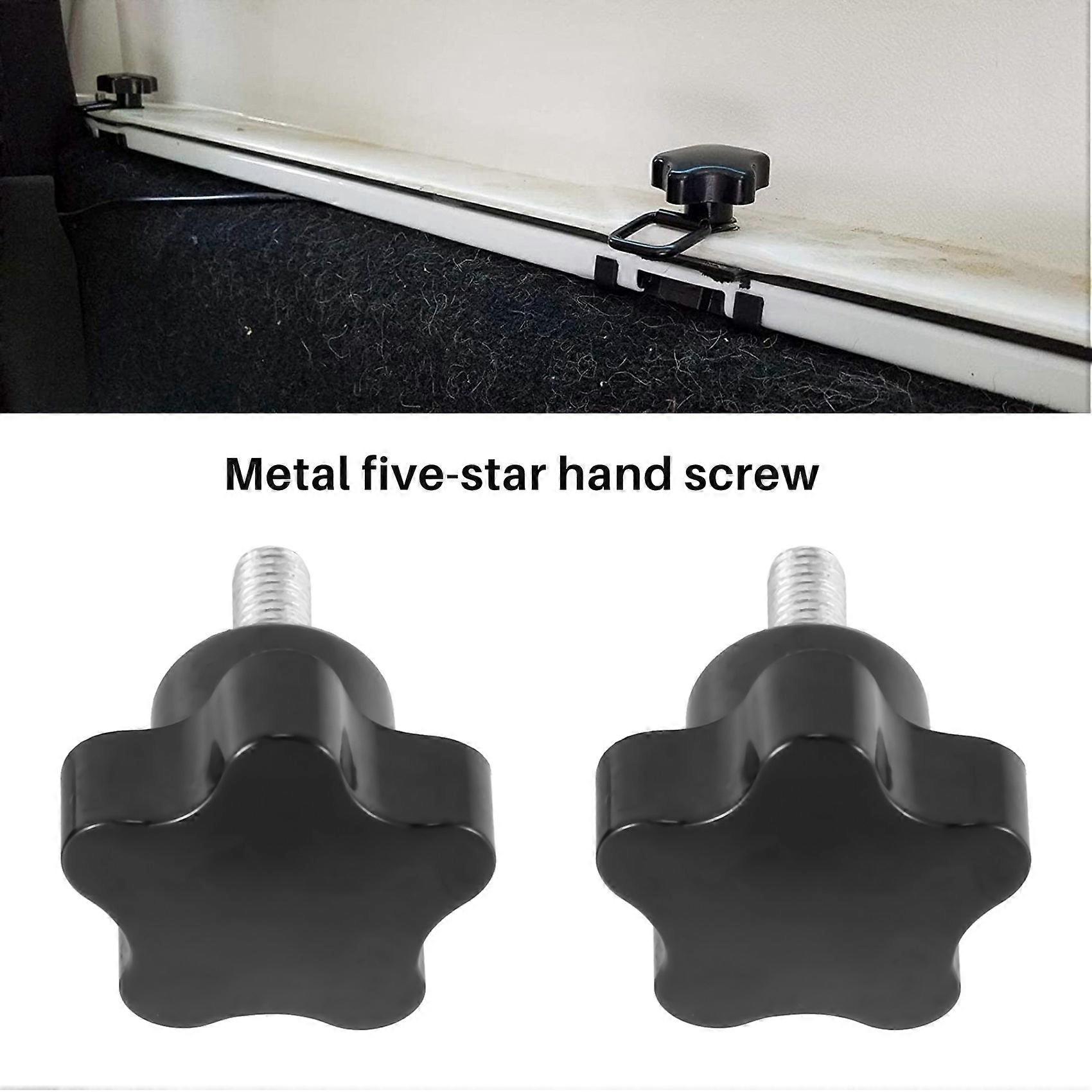 M6 x 15mm Male Thread Screw Star Head Locking Screw Handle Black 2 Pcs ...