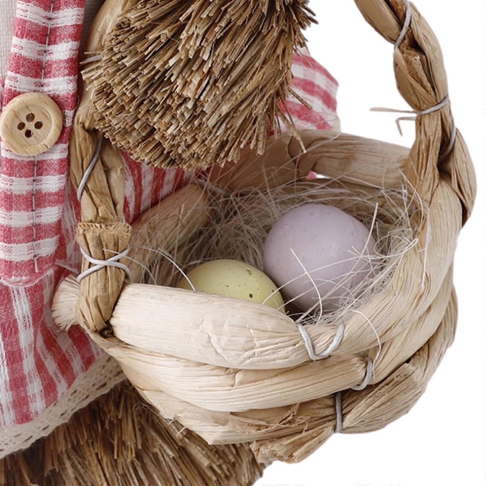 Easter Decorations Bunny 14'' Straw Bunny Figurine Easter Rabbits ...