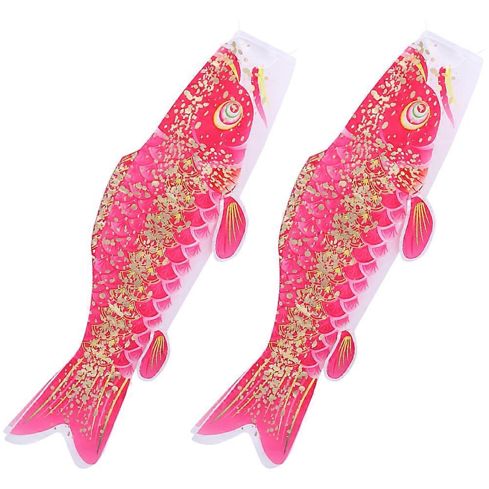 2pcs Japanese Style Windsock Fish Shaped Windsock Flag Outdoor Yard ...