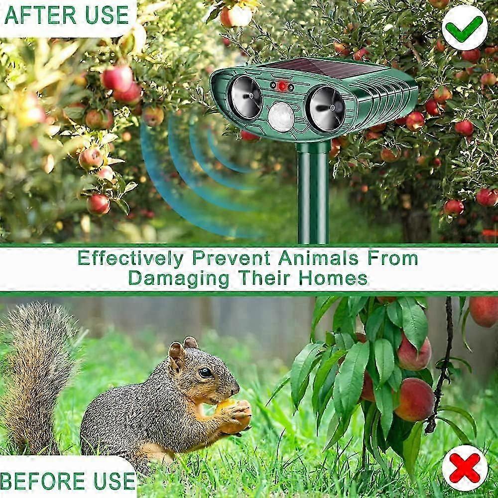 Cat Deterrent For Garden Ultrasonic Cat Scarer Solar Powered Fox ...