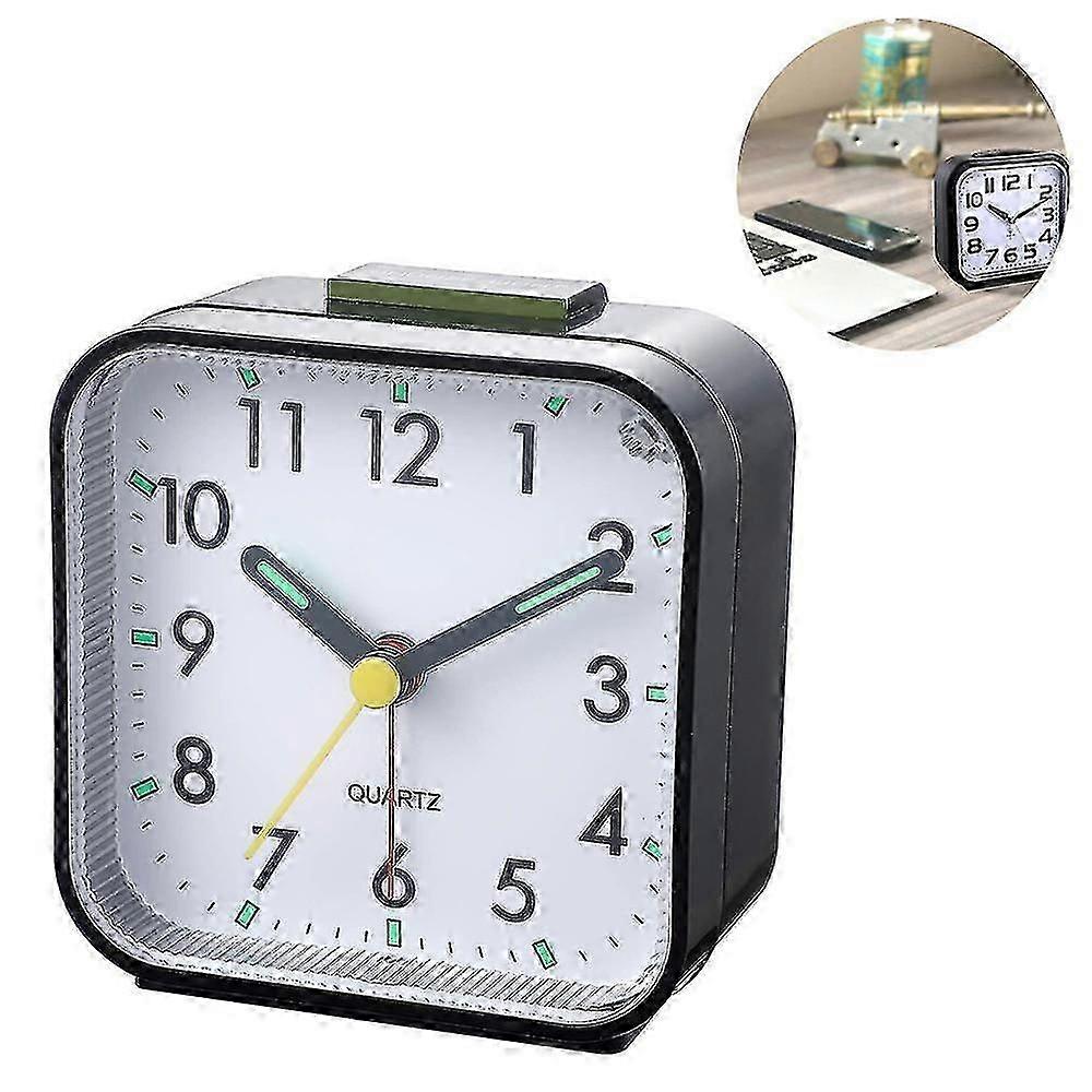 Silent Alarm Clocks Bedside Non Ticking Battery Powered Clockswhite ...