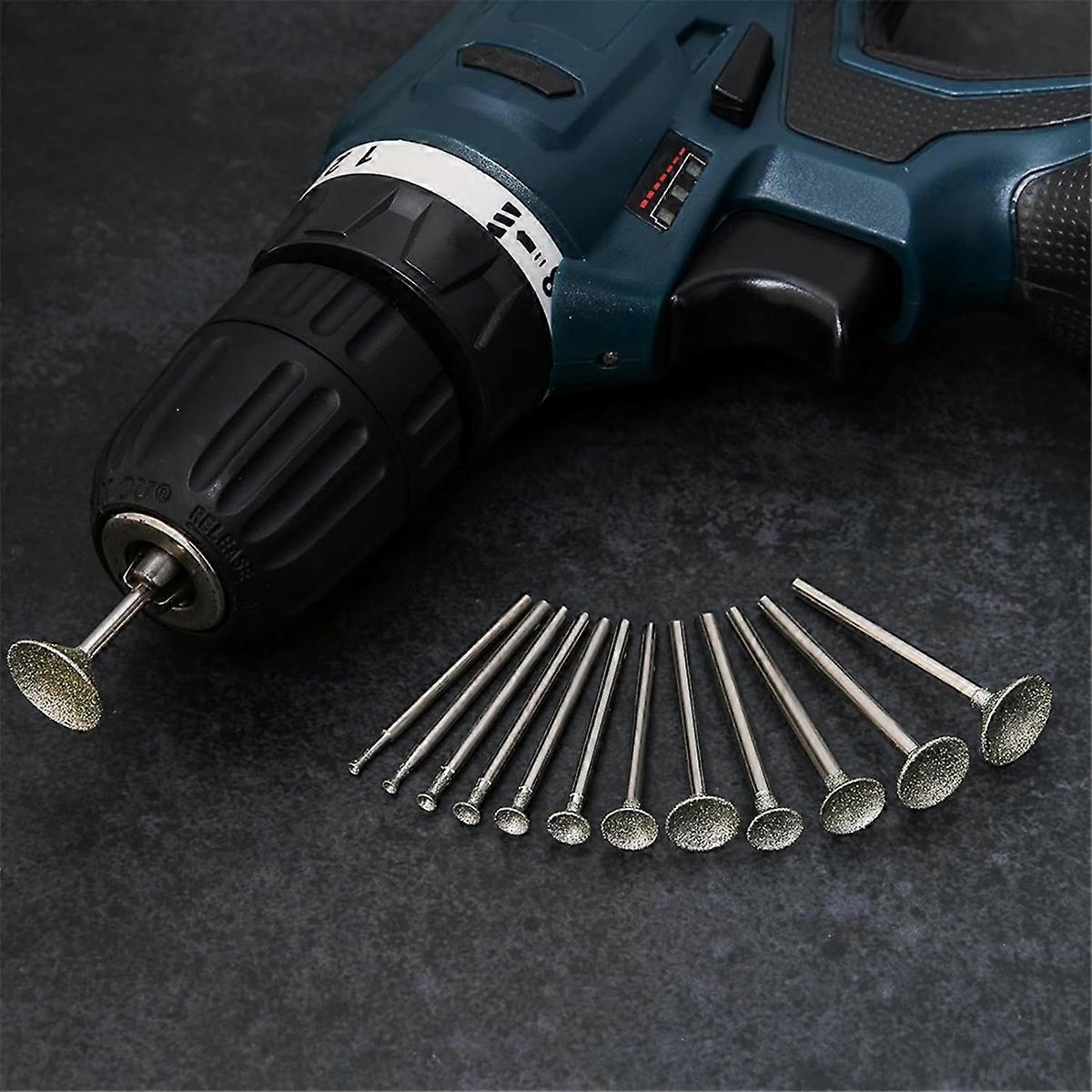 Stone Carving Set Diamond Burr Bits Compatible with for Dremel, 13PCS ...