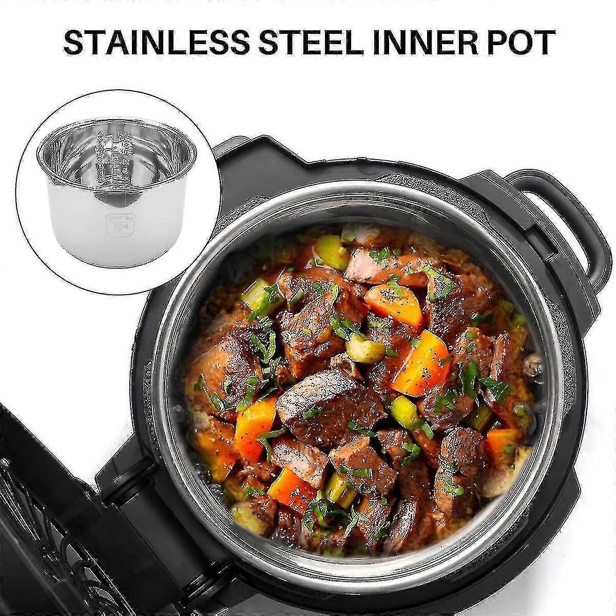 6L Inner Pot Replacement for Pressure Cooker Stainless Steel Durable ...