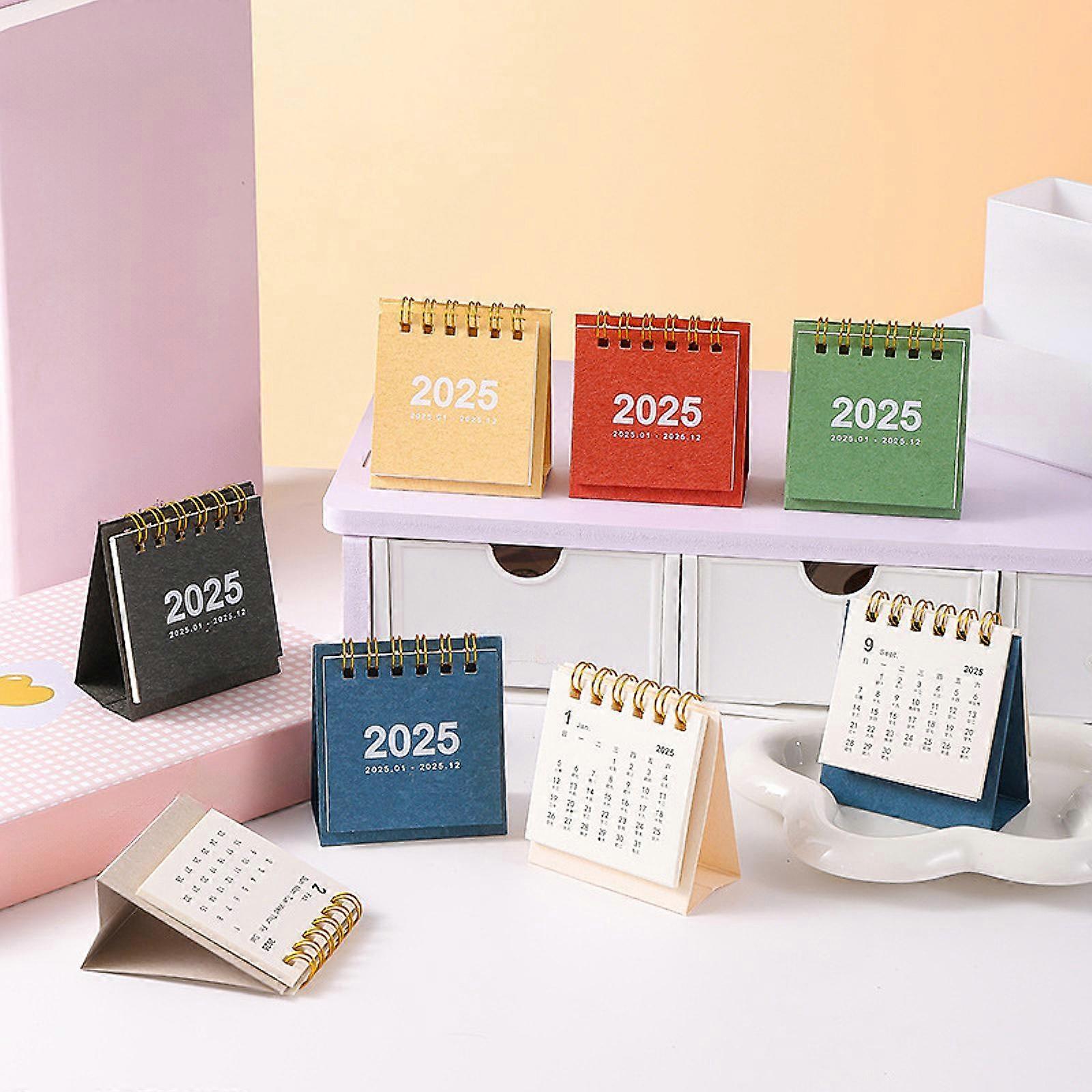 Small Desktop Calendar Flip Calendar Versatile Efficient 2025 Mini ...