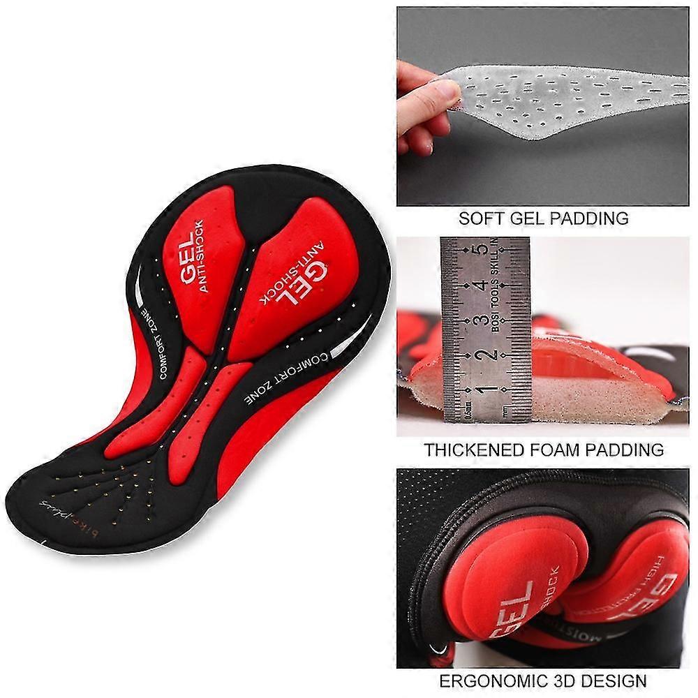 3 Packs Cycling Shorts Gel Padded Cushion Padding for Men Women Bicycle ...