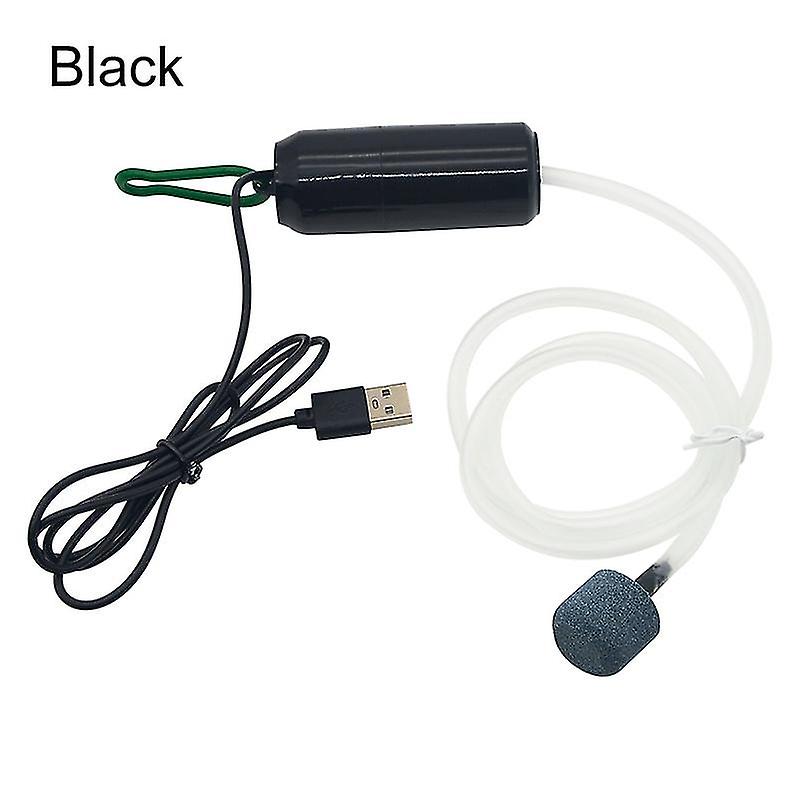 Portable Mini Usb Aquarium Oxygen Air Compressor Aerator, Black Color ...