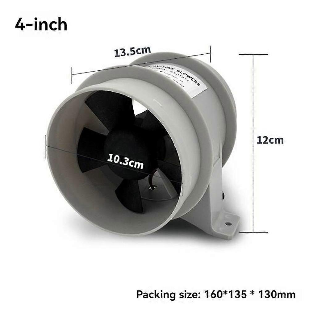 4 Inch in-Line Blowers Boat Bilge Blower Cool Fan Marine Cabin ...