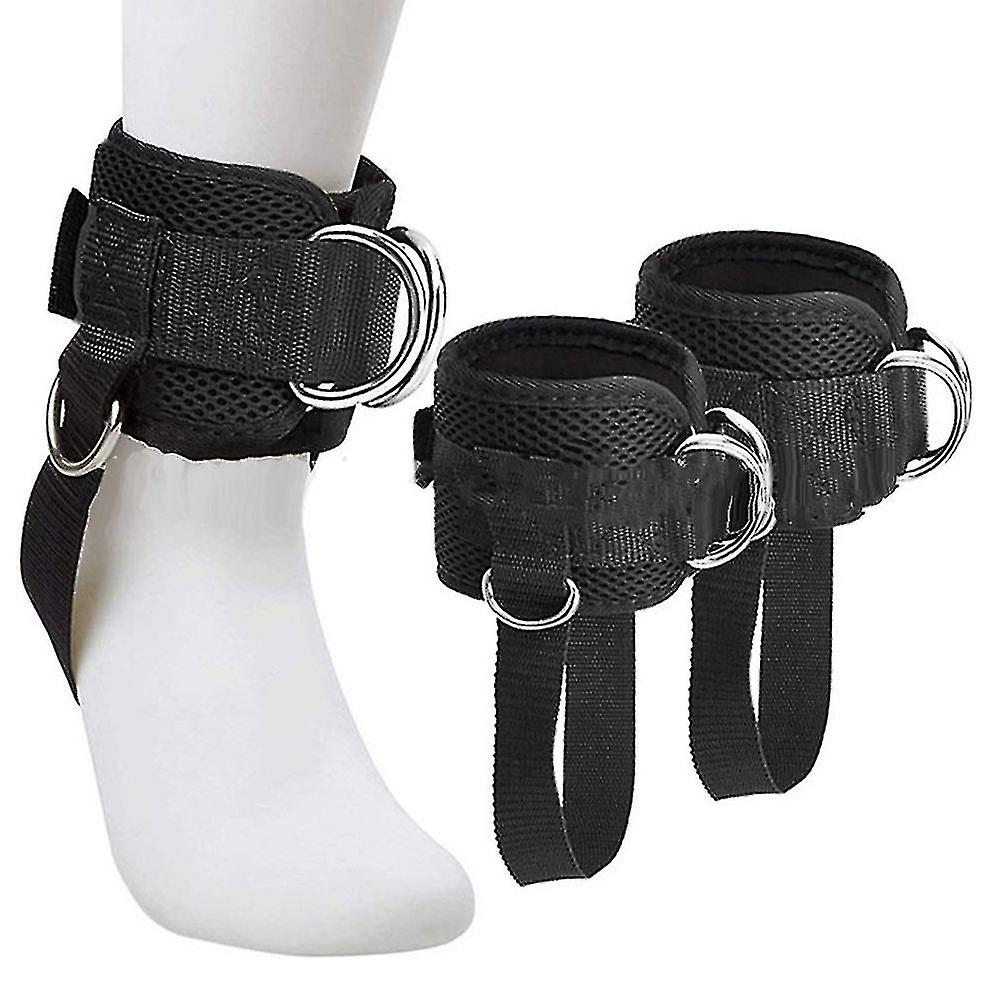2pcs Adjustable Ankle Straps For Cable Machine Gym Ankle Strap Double D ...