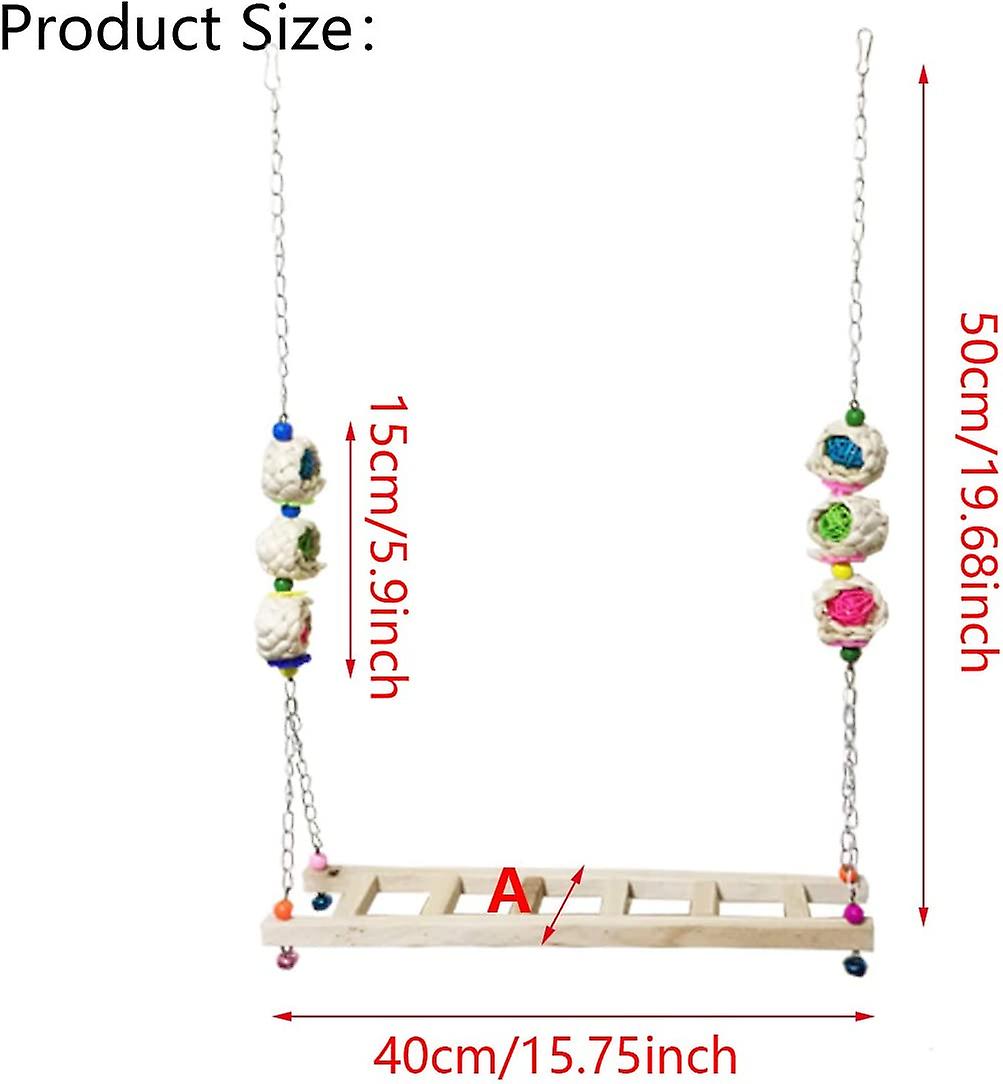 HeyteaChicken Ladder Swing Chicken Perch Chicken Wood Stand Chicken Toy ...