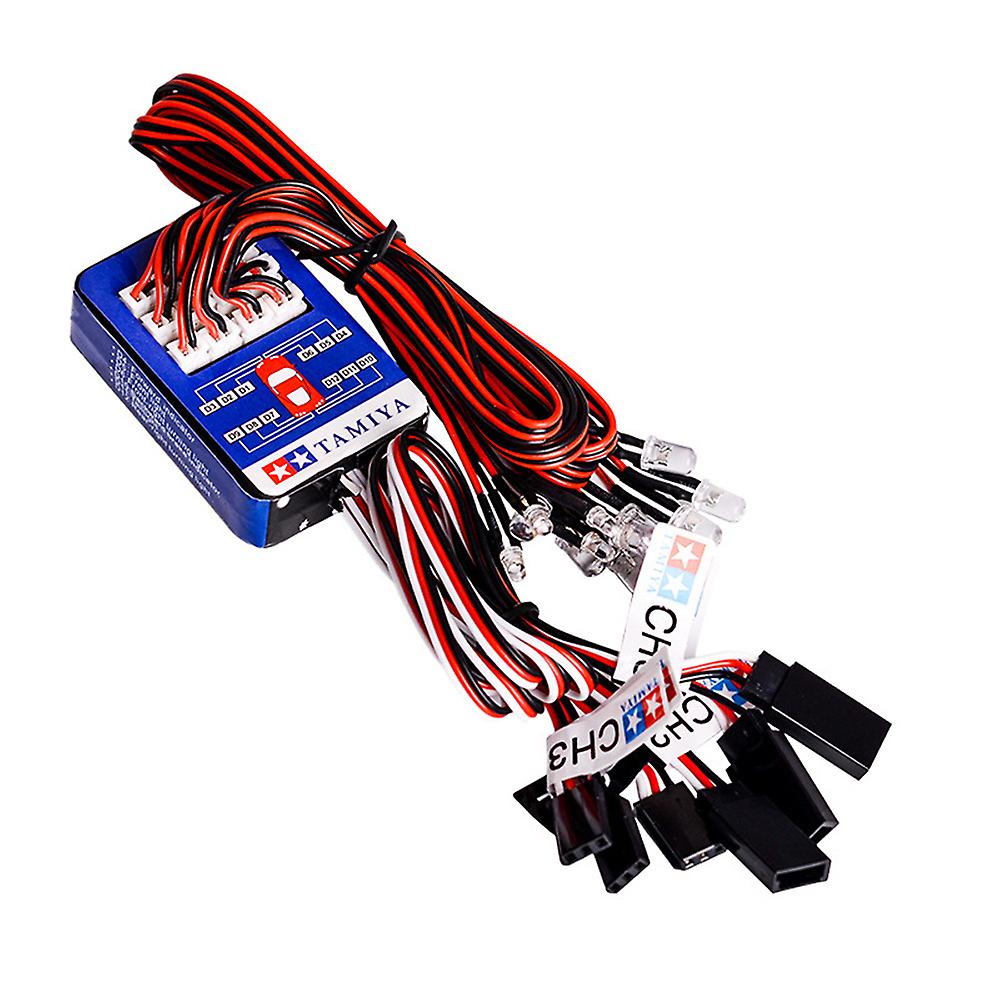 12 LED Lights Steering Brake System Lighting Kit for TAMIYA 1/8 1/10 RC ...