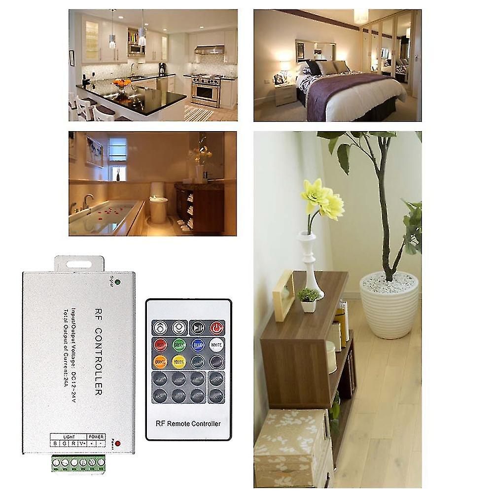 Led Controller 12-24v Low Pressure Rf Colorful 20-key Remote Control ...